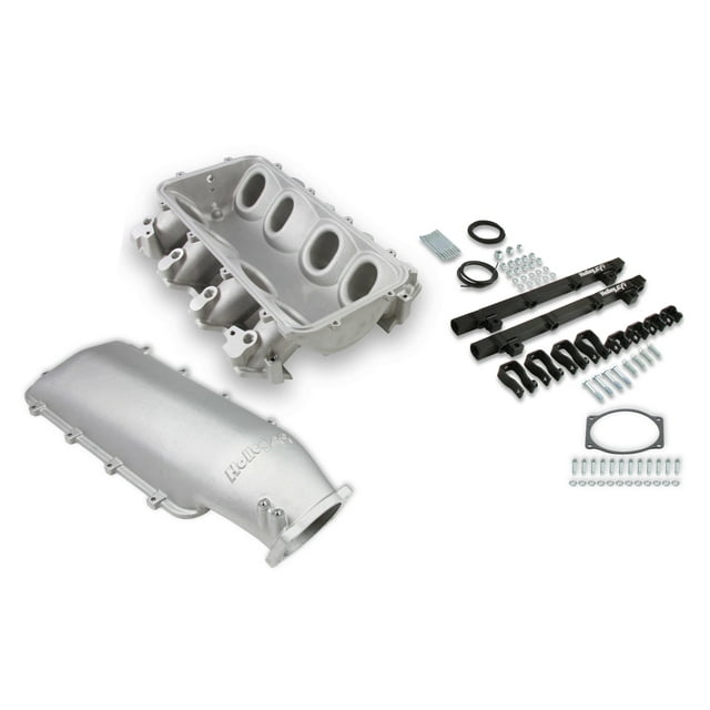 Holley 300-679 Lo-Ram Intake Manifold Single Injector Satin Finish ...