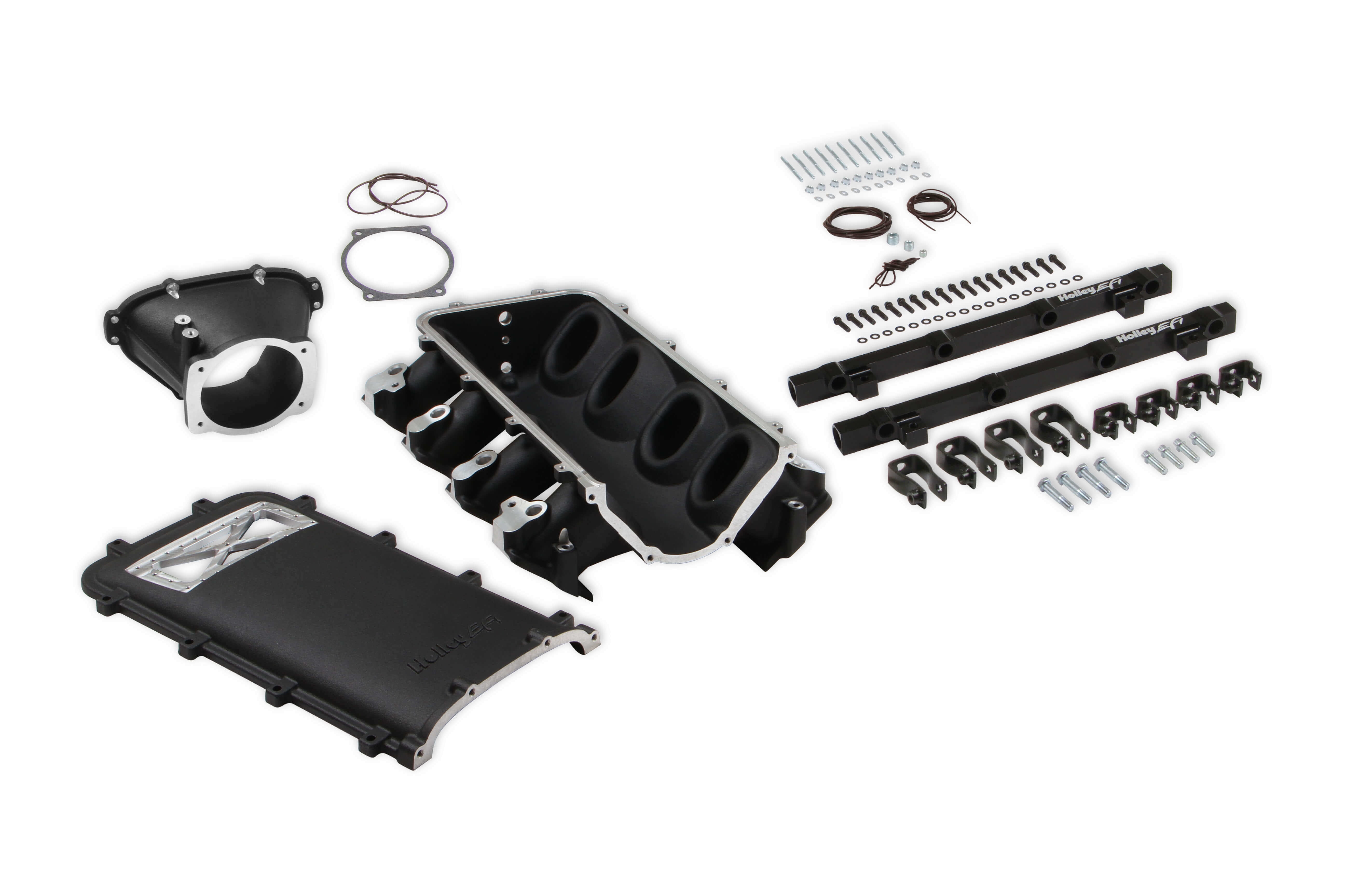 Holley 300-682BK Ultra Lo-Ram Manifold with Burst Panel Single Injector ...