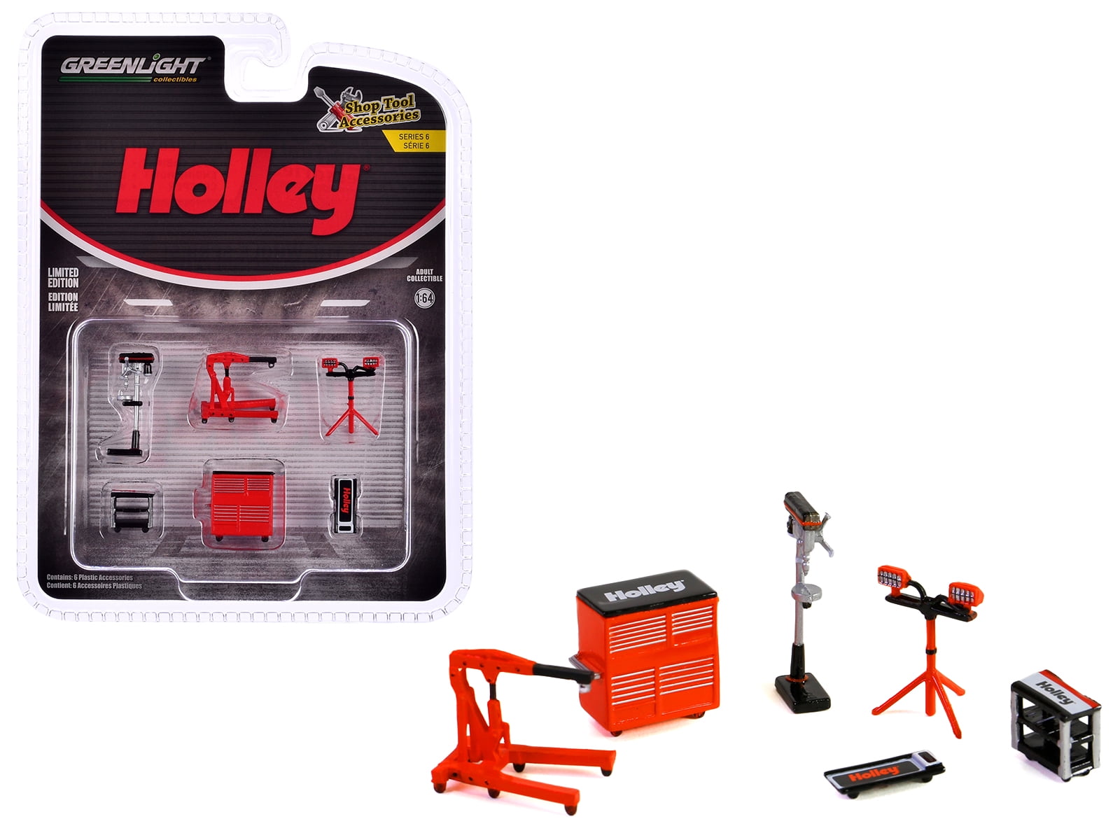 "Holley" 6 piece Shop Tools Set "Shop Tool Accessories" Series 6 1/64 ...