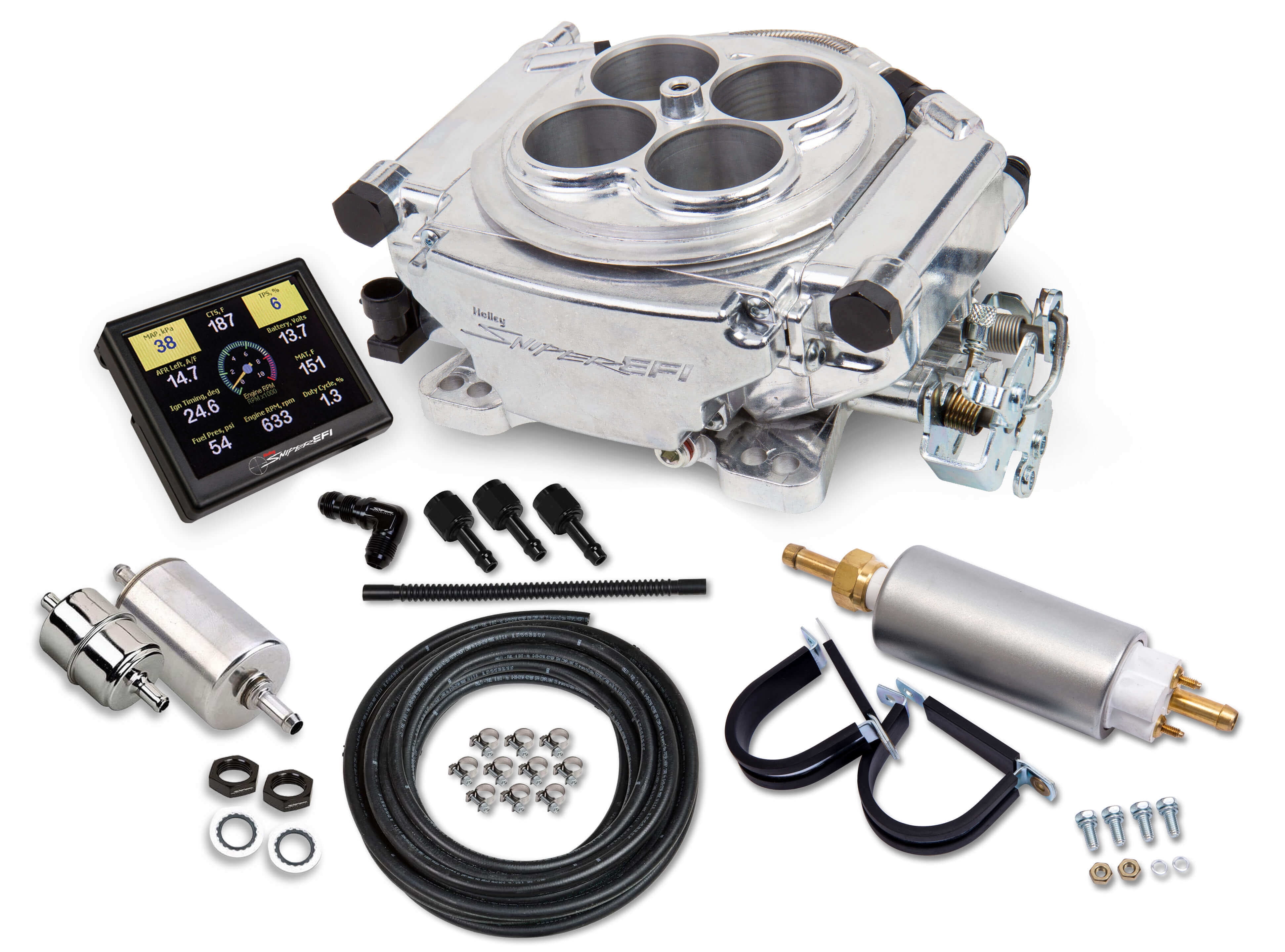 Holley EFI 550-510K Sniper 4 Barrel Fuel Injection Conversion Kit with ...