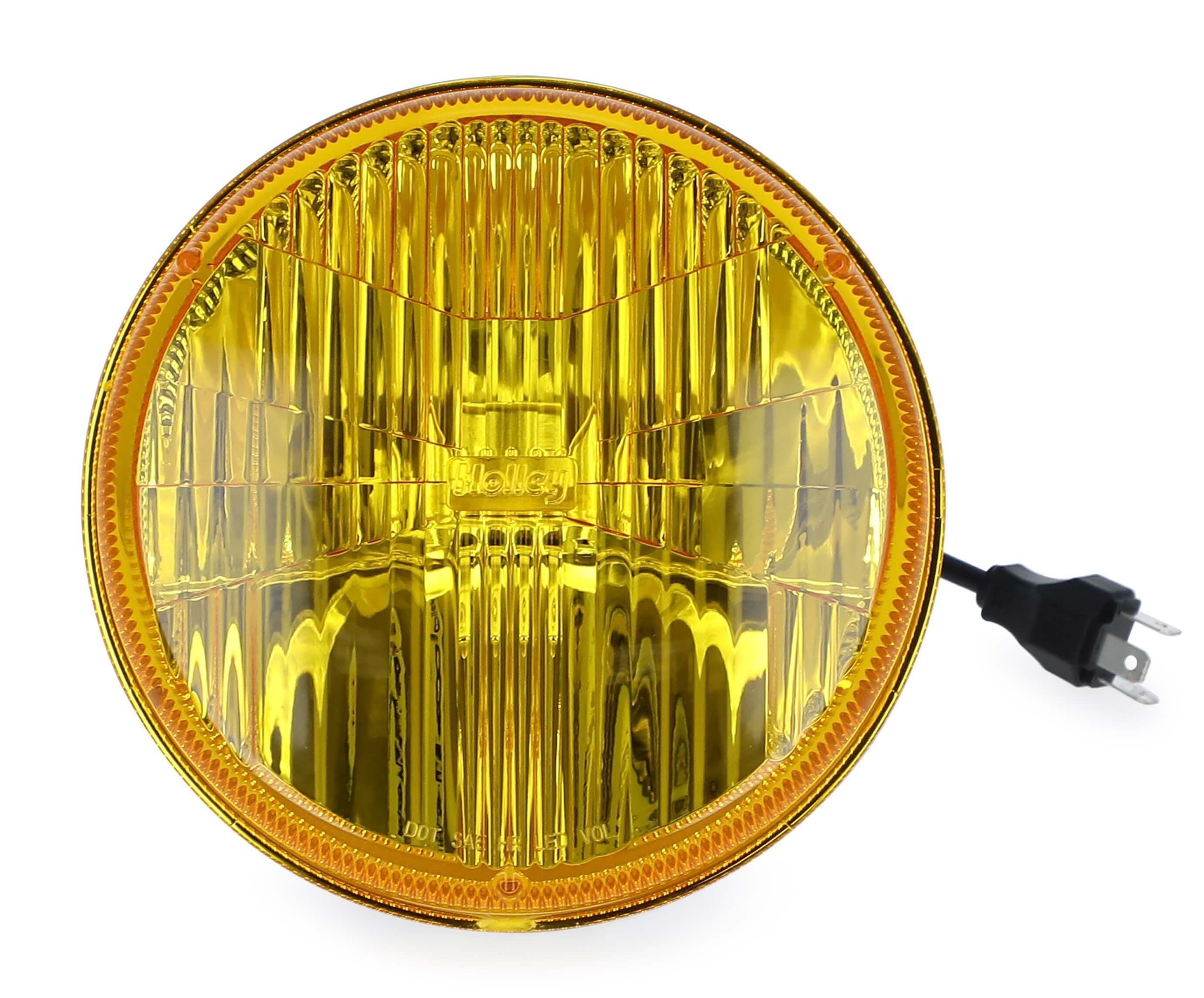 Holley RetroBright LED Headlight - Yellow Lens (Utilizes 5700K Bulb ...