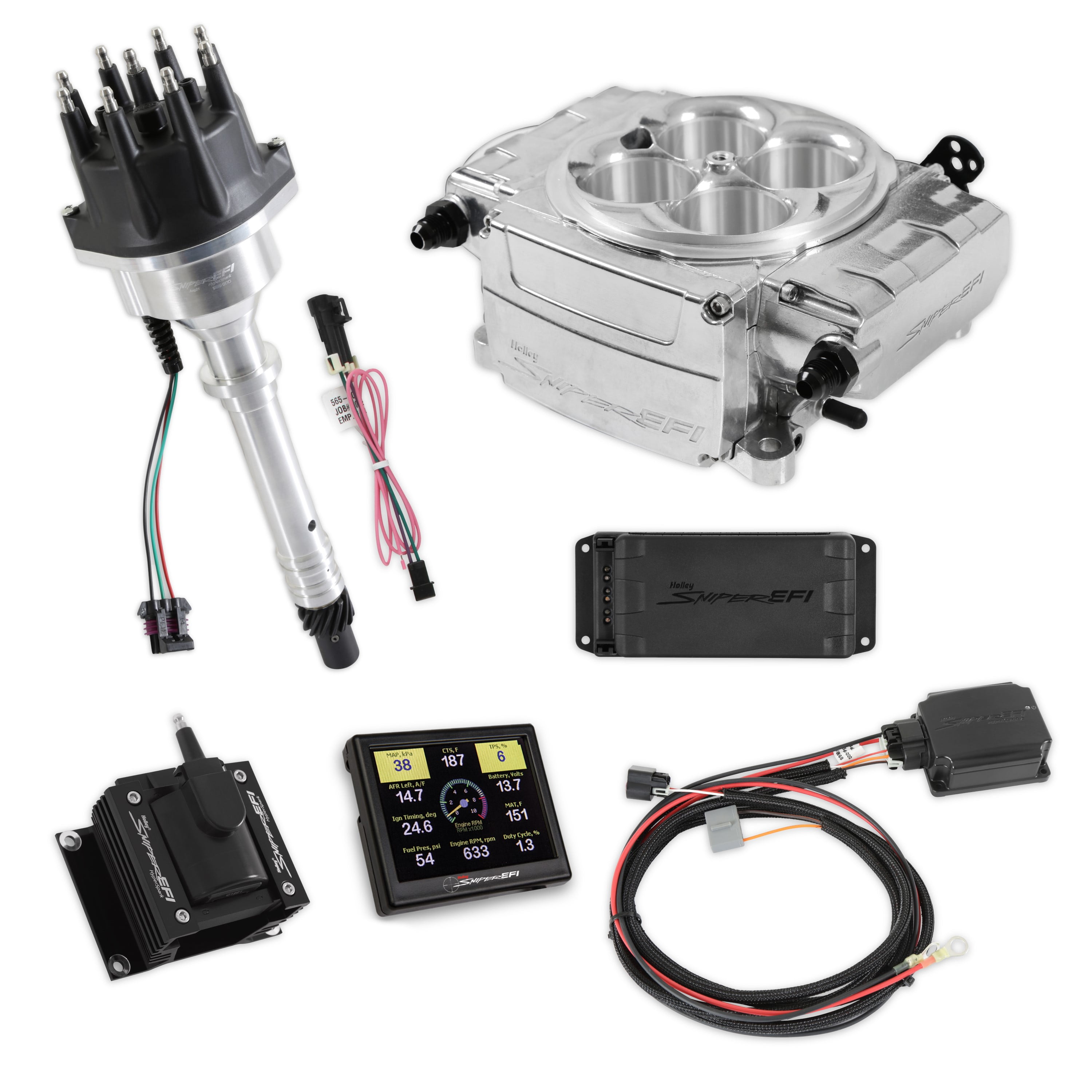 Holley Sniper EFI 550-510-3PX-SBC Sniper 2 EFI Bundle with HyperSpark ...