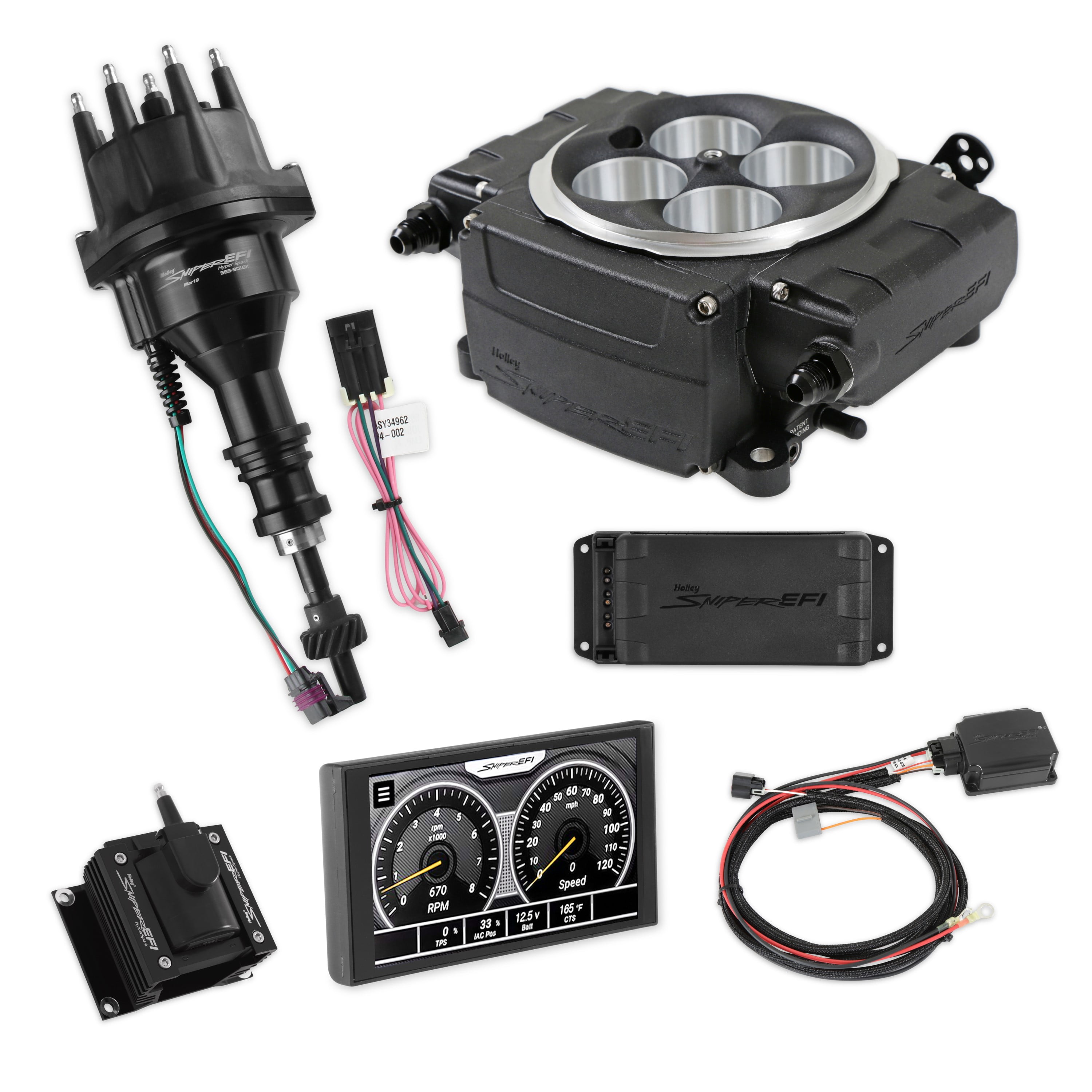 Holley Sniper EFI 550-511-5PX-SBF Sniper 2 EFI Bundle with HyperSpark ...