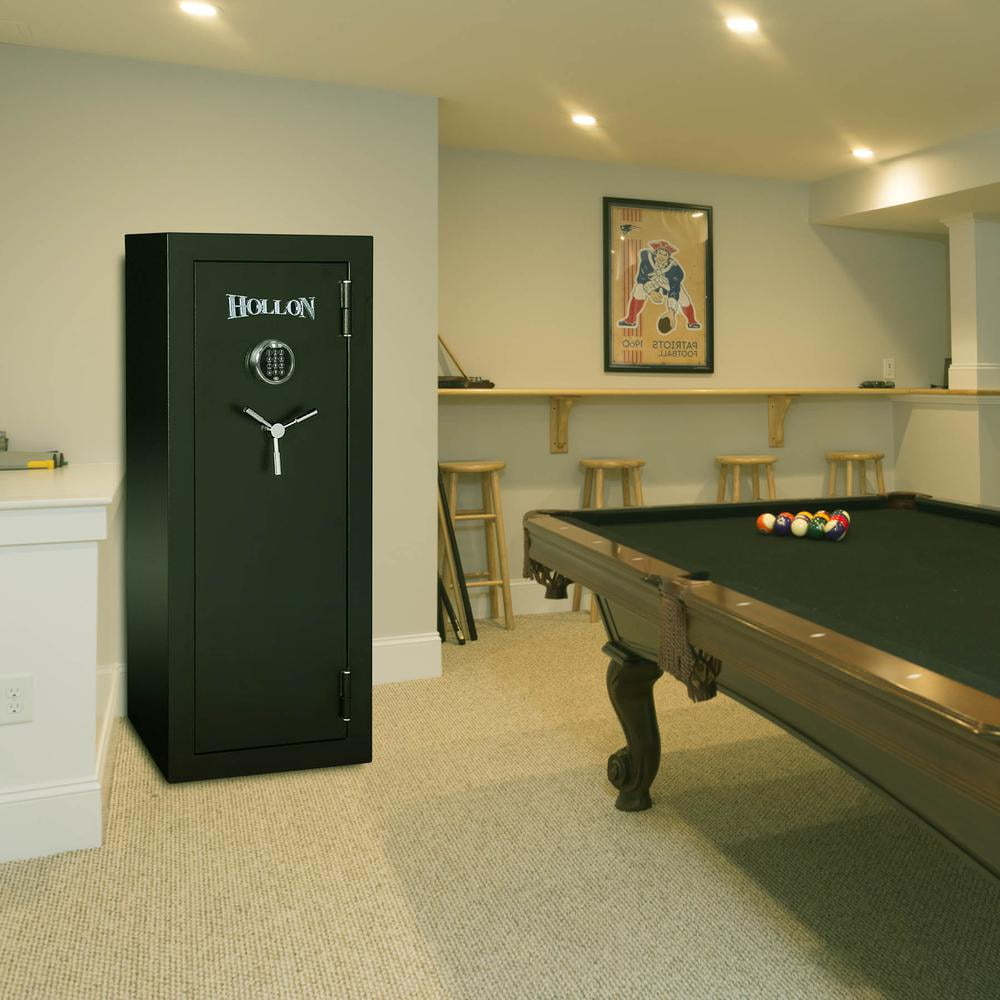 Hollon HGS-11E 12 Gauge Steel Gun Safe in Black with Fire Rating and ...