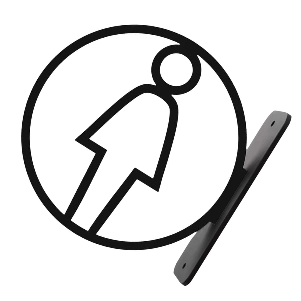 Hollow Acrylic Restroom Sign Stylish Washroom Symbol Signage for Hotel ...