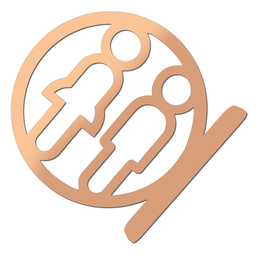 Hollow Acrylic Restroom Sign Stylish Washroom Symbol Signage for Hotel ...