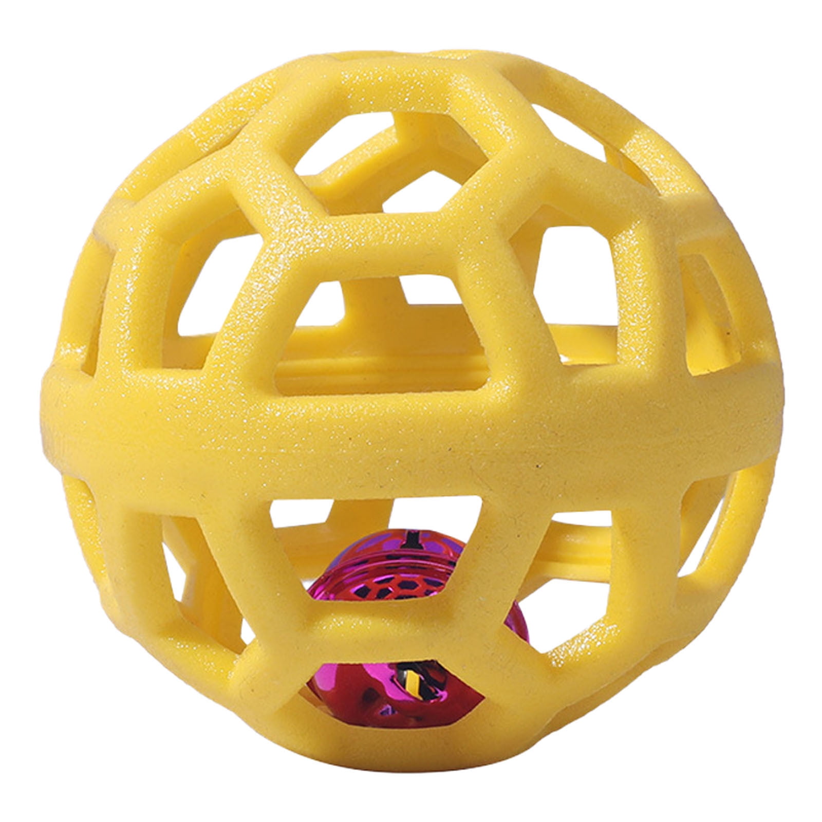 Hollow Ball Dog Toy - Interactive TPR Rubber Chew Toy with Bell Inside ...