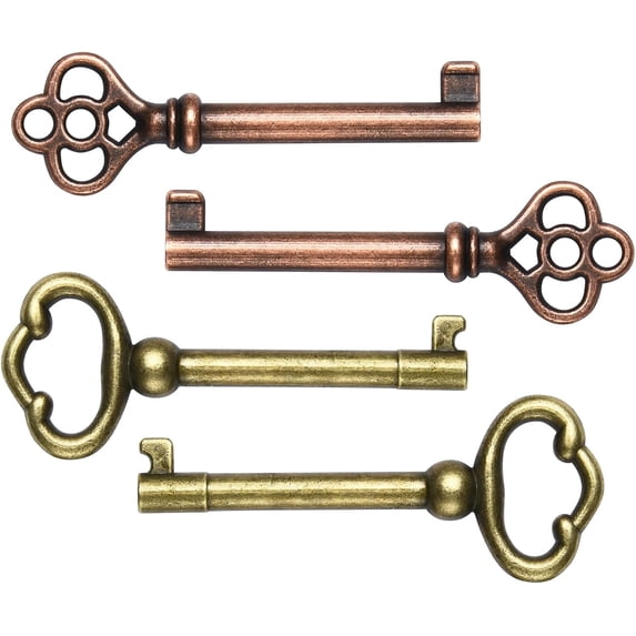 Hollow Barrel Skeleton Key KY-2AB and KY-3AB, Antique Decorative Keys ...