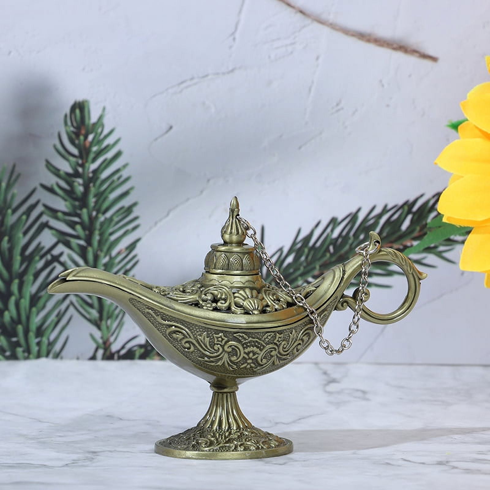 Hollow Fairy Tale Aladdin Lamp Wishing Tea Pot Retro Home Aromatherapy ...