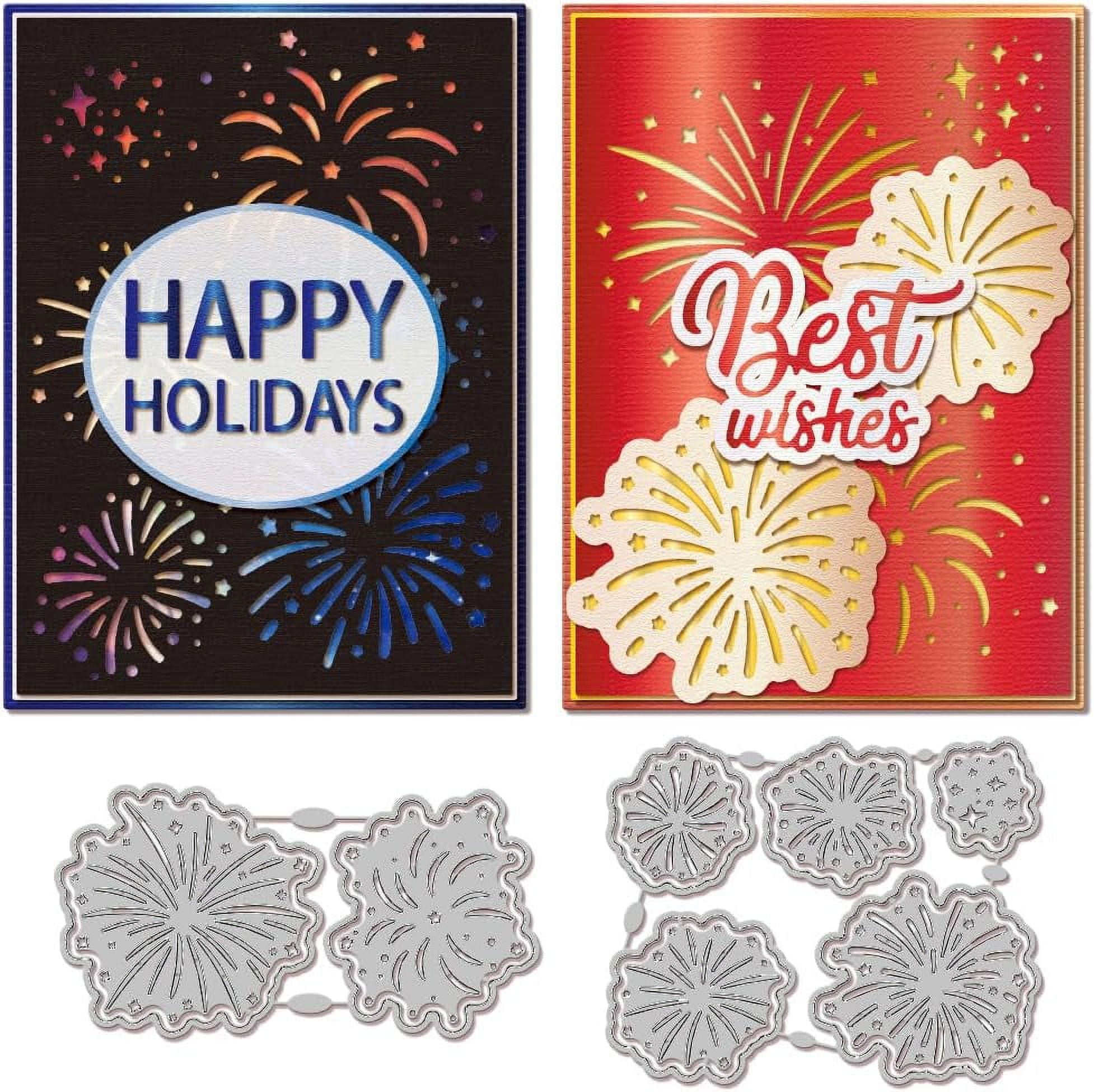 Hollow Fireworks Cutting Dies for Card Making Metal Die Cuts ...