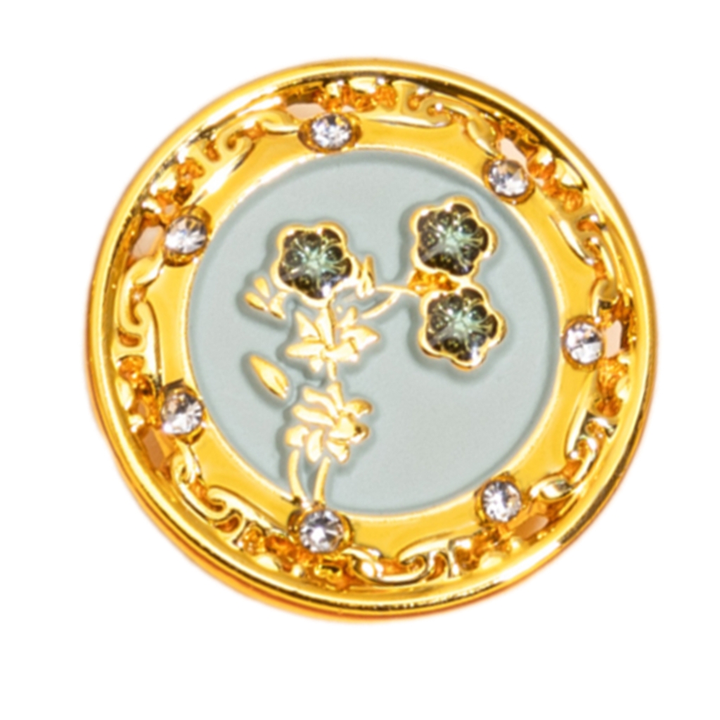 Hollow Flower Metal Button Sewing Button Round Button for Cheongsan ...