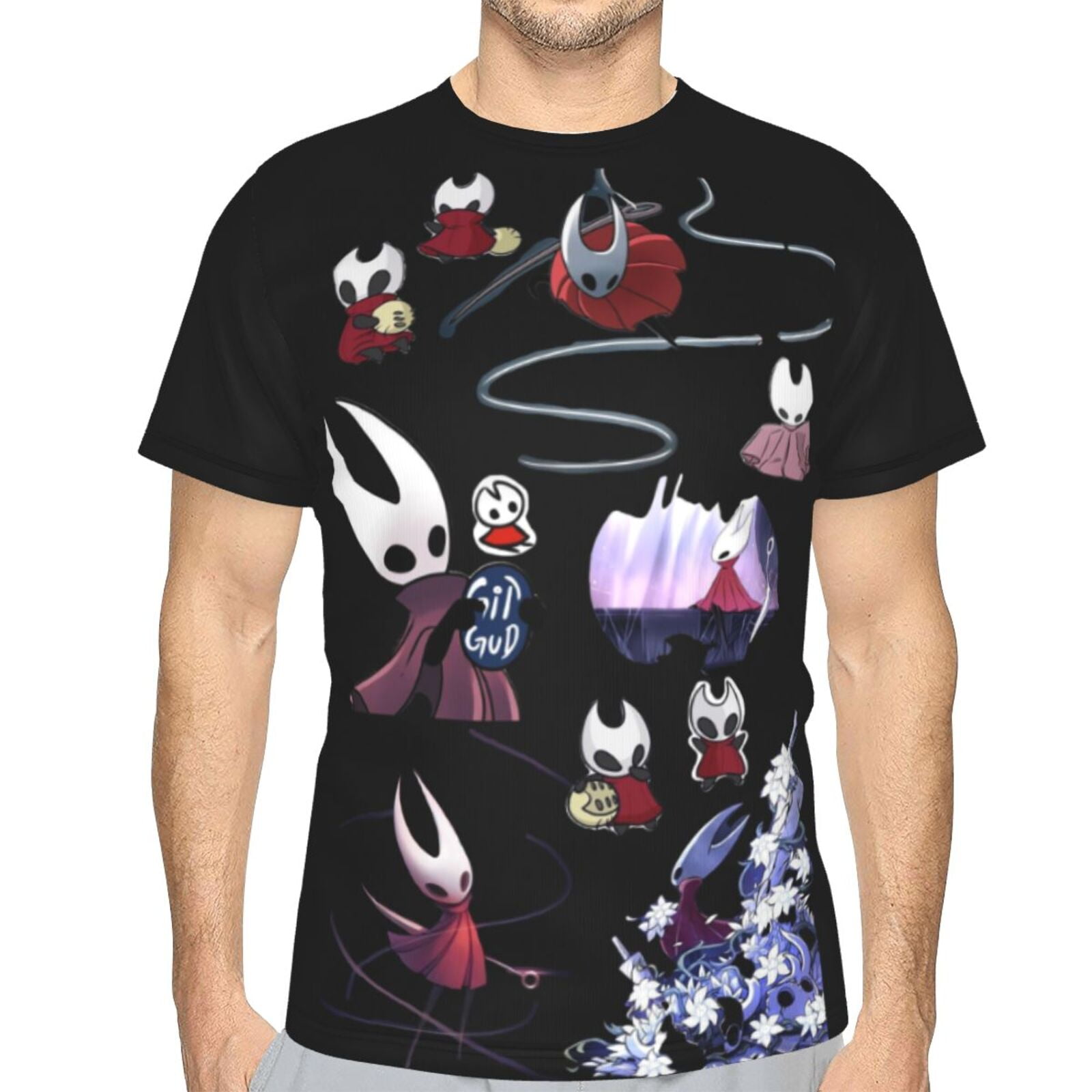 Hollow Game Kni-ght Casual Men's T-Shirts Classic Crew T-Shirt Tops ...