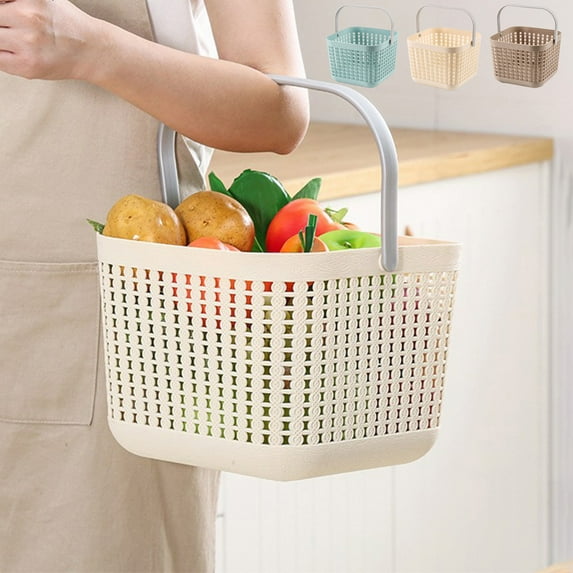 Hollow Hand Basket Multifunctional Home Bathroom Plastic Storage, Small ...