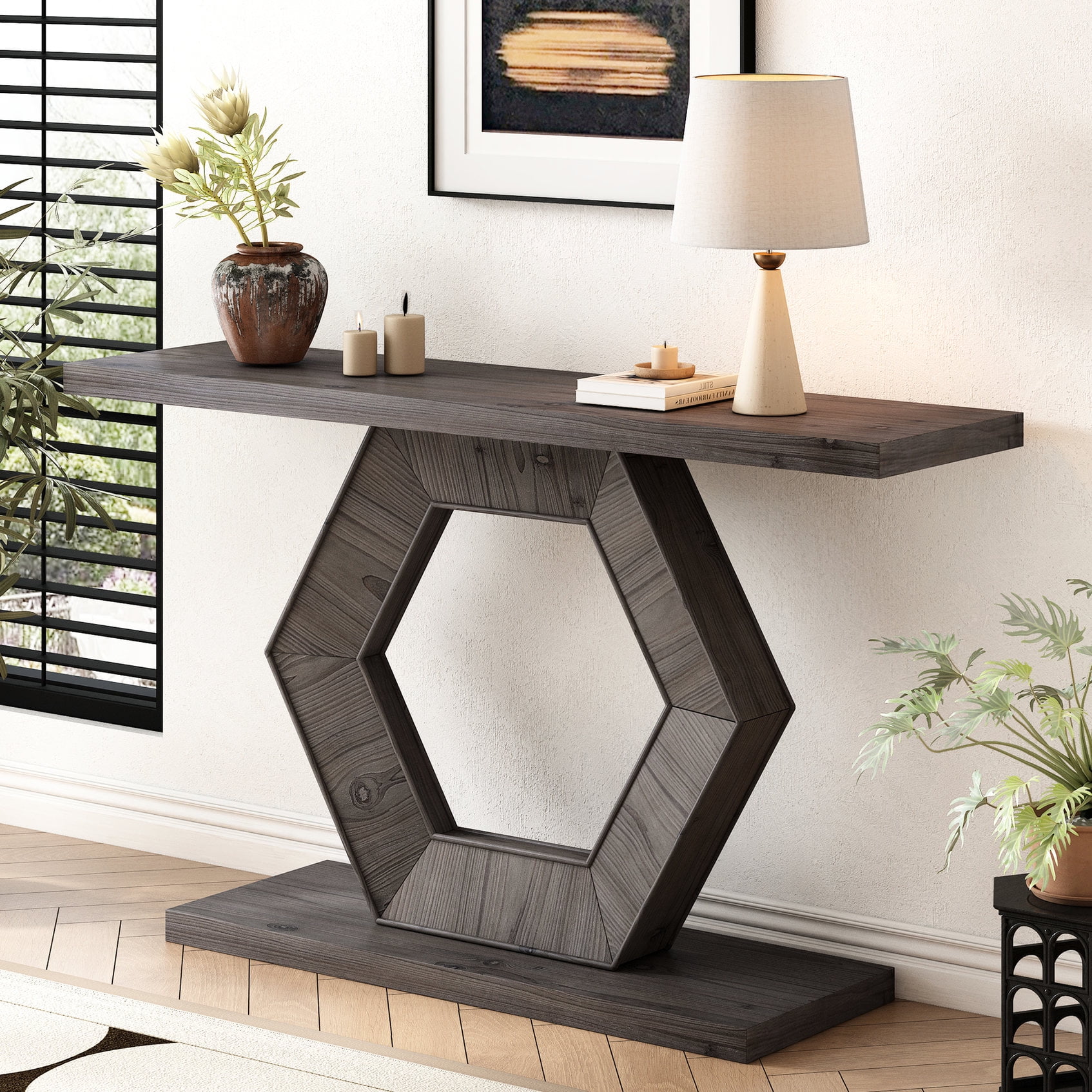 Hollow Hexagon Feature - For Foyers, Stands Out as Art - Walmart.com