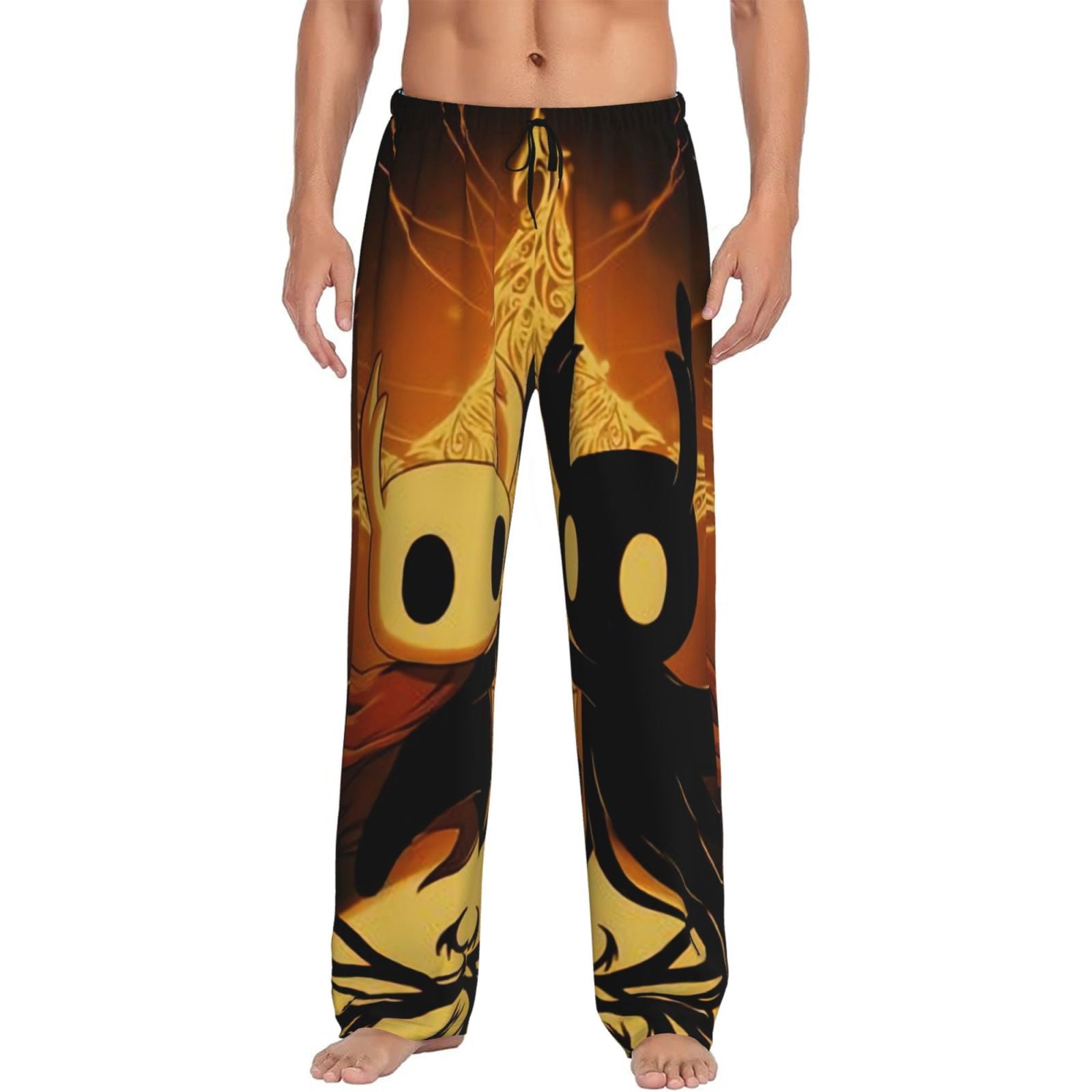 Hollow Knight Anime Cartoon All-Over Print Men'S Black Pajama Pants ...