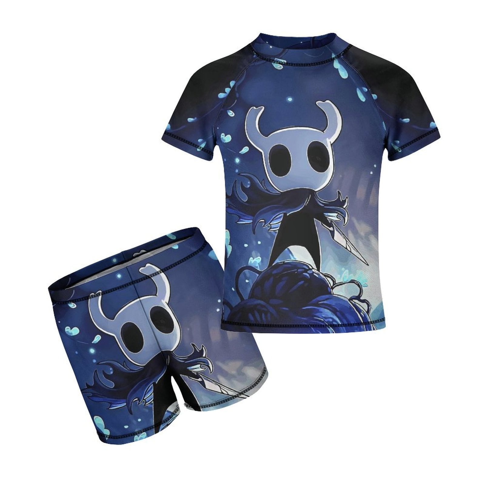 Hollow Knight Boys Two Piece Swimsuit Kids Swimwear Set Short Sleeve ...