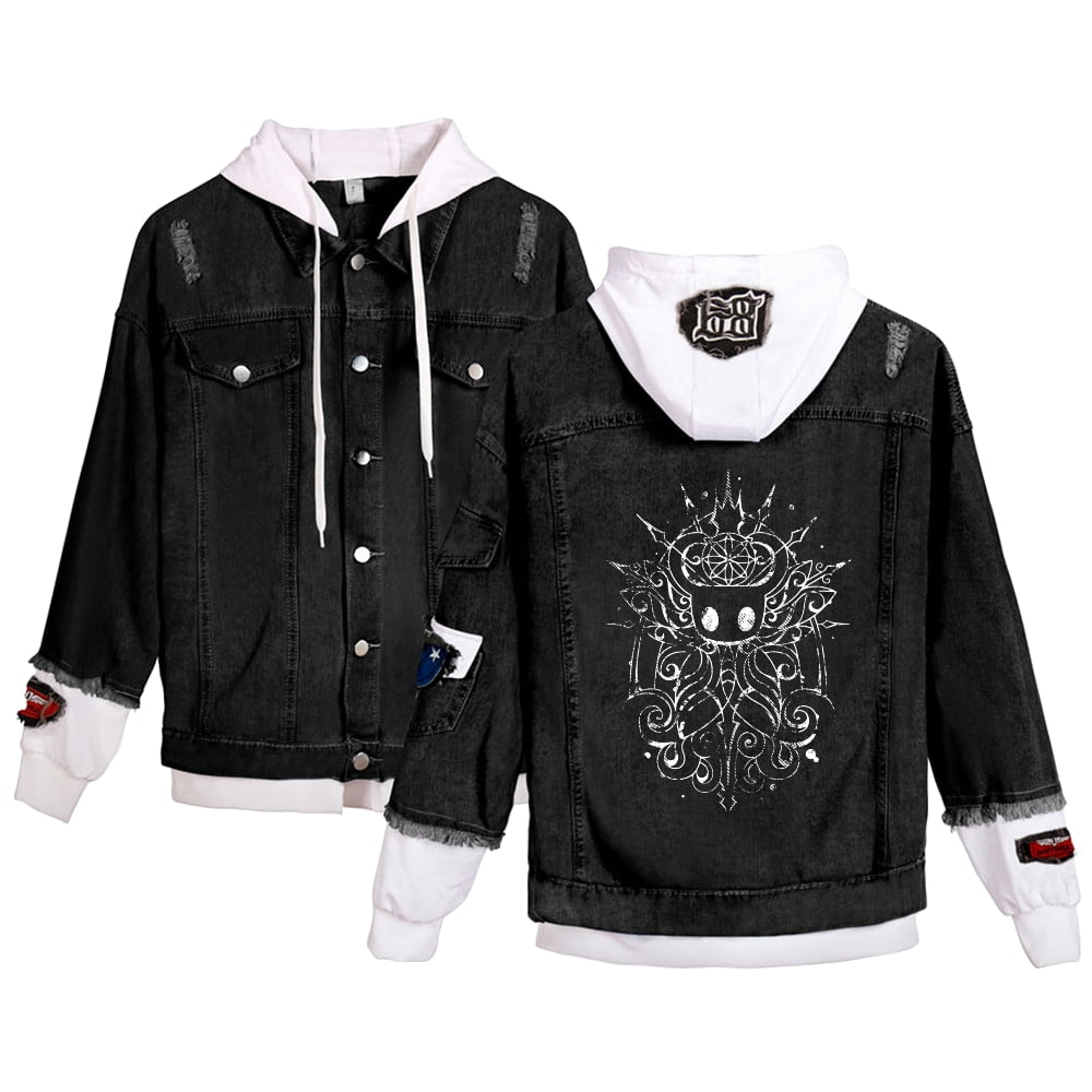 Hollow Knight Denim Hooded Coat Men Women Fashion Coat Unisex Boys ...