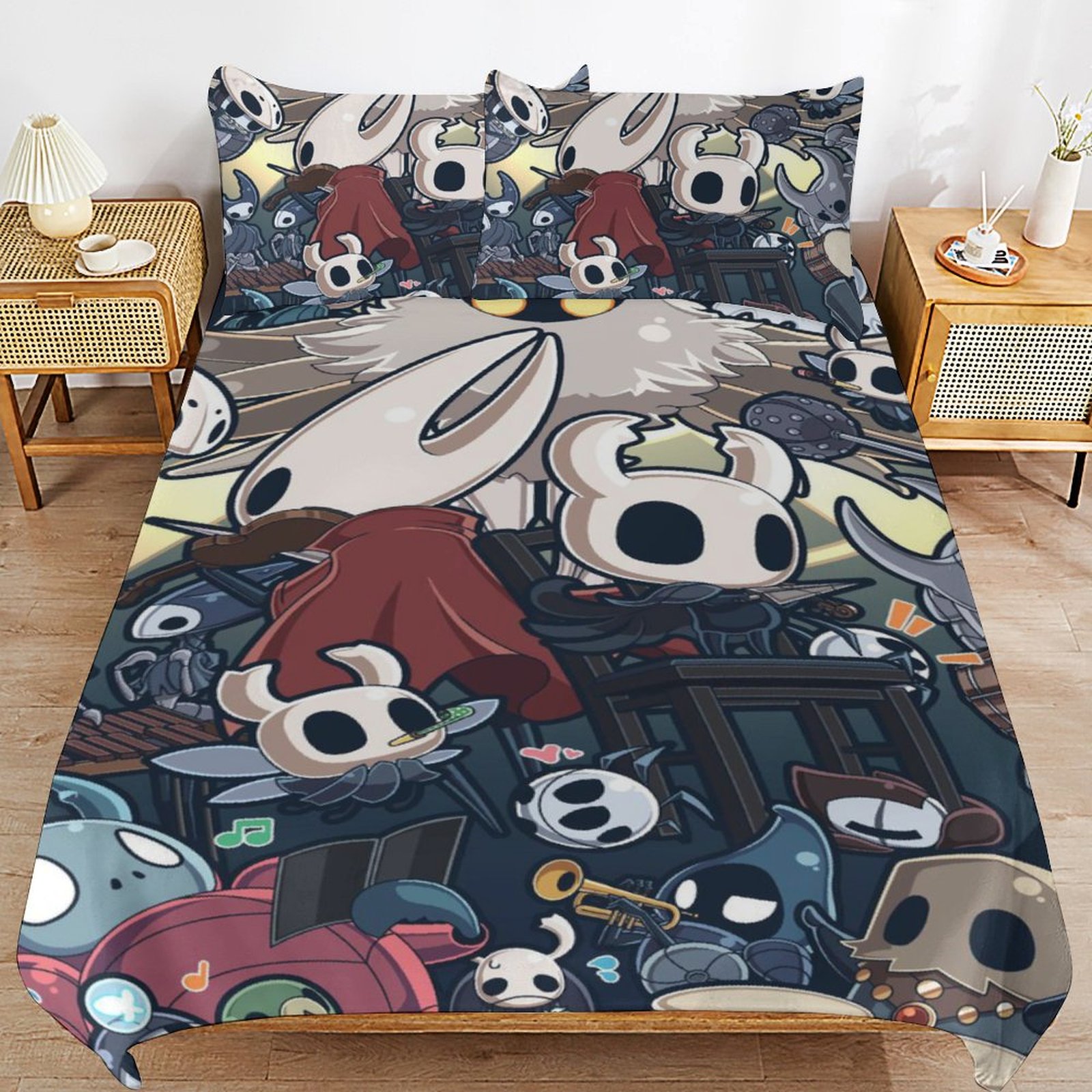 Hollow Knight Duvet Cover 3 Piece Bedding Set,Teen Comforter Cover Set ...