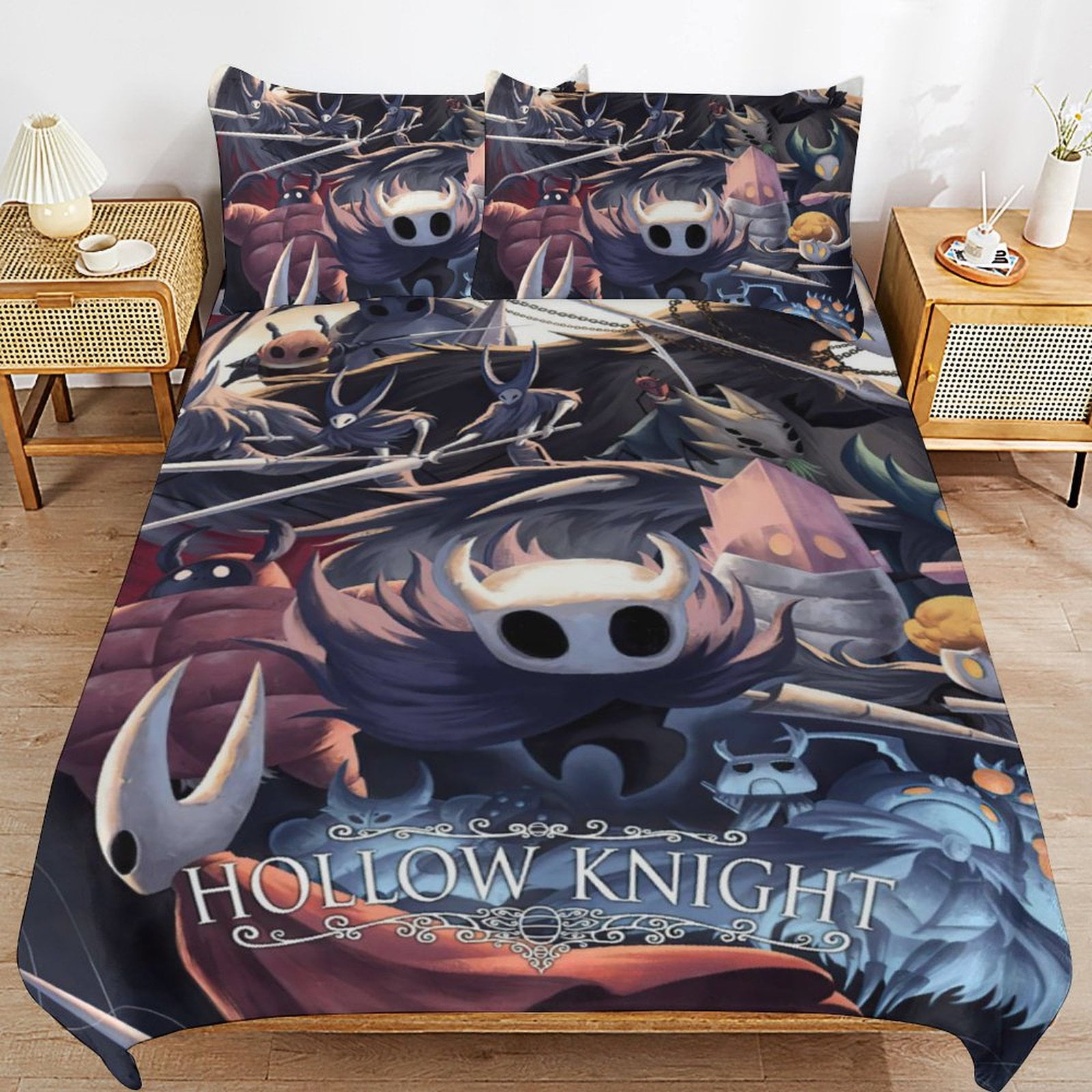 Hollow Knight Duvet Cover 3 Piece Bedding Set,Teen Comforter Cover Set ...