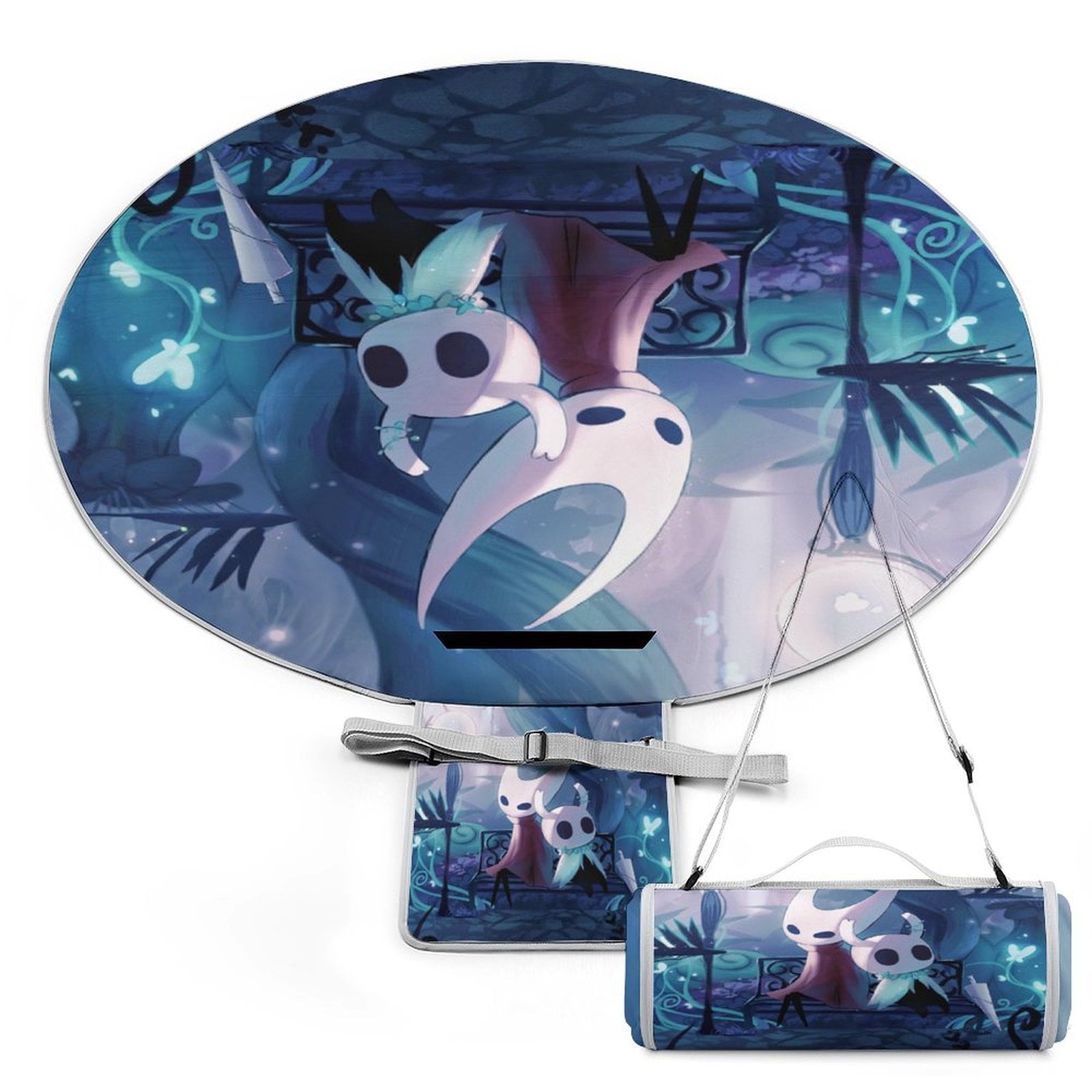 Hollow Knight Heroes Round Picnic Mat Summer Beach Blanket Crawling Mat Waterproof Sandproof ...