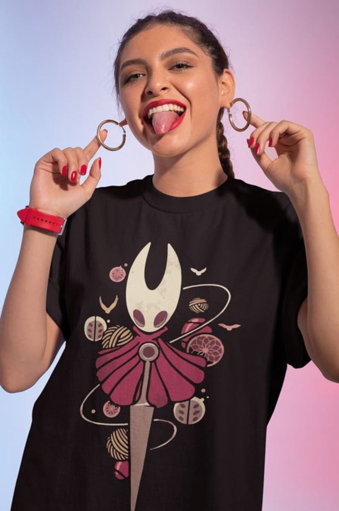 Hollow Knight Silksong Gaming T-Shirt, Indie Shirt,Navy color,size XL ...