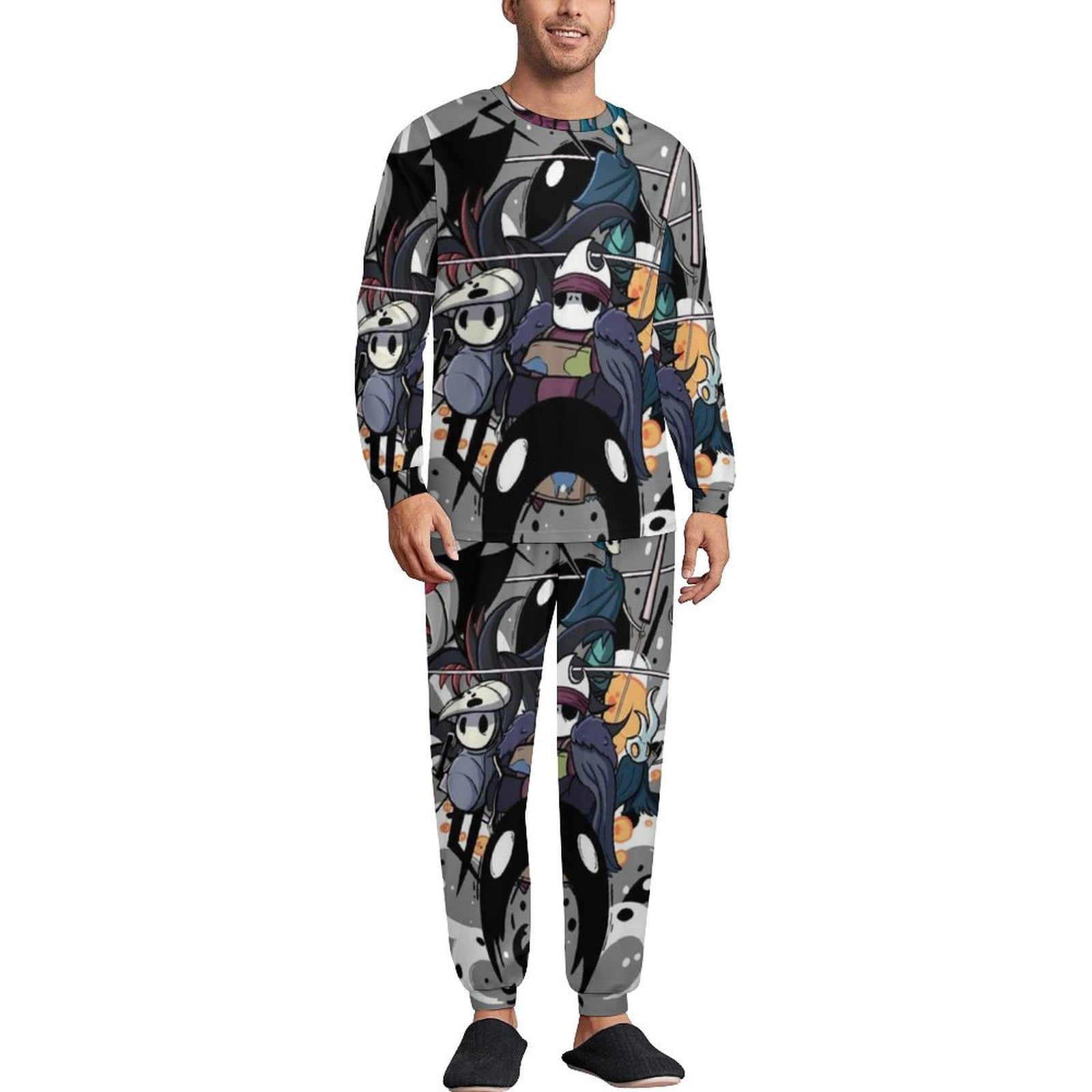 Hollow Knight Unisex Adults Round Neck Pajama Set Two Piece Set Pajama ...