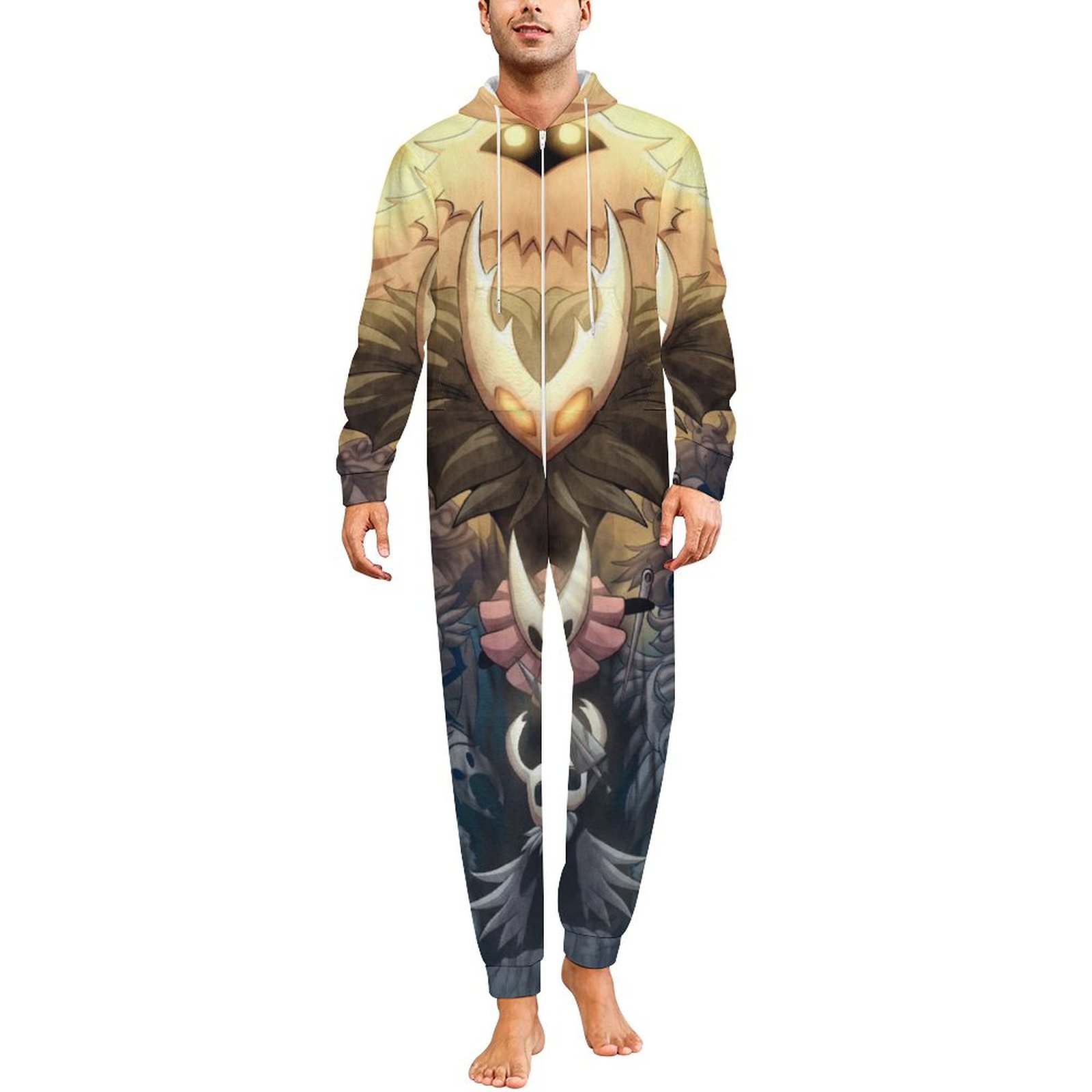 Hollow Knight Women Men Pajamas Zipper Onesie Jumpsuit Hooded One Piece ...