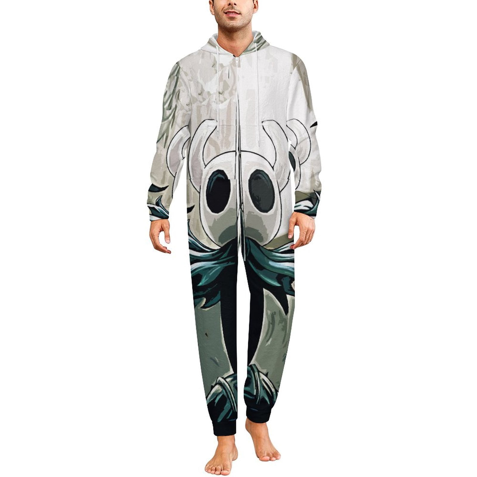 Hollow Knight Women Men Pajamas Zipper Onesie Jumpsuit Hooded One Piece ...