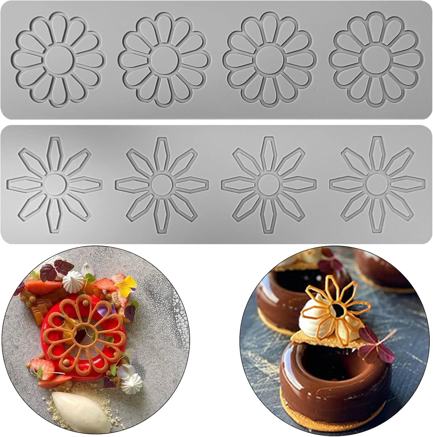 Hollow Leaf Candy Mold, Chocolate Candy 3D Hollow Leaf Silicone Mold ...
