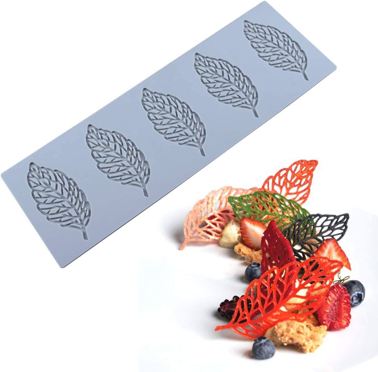 Hollow Leaf Candy Mold, Chocolate Candy 3D Hollow Leaf Silicone Mold ...