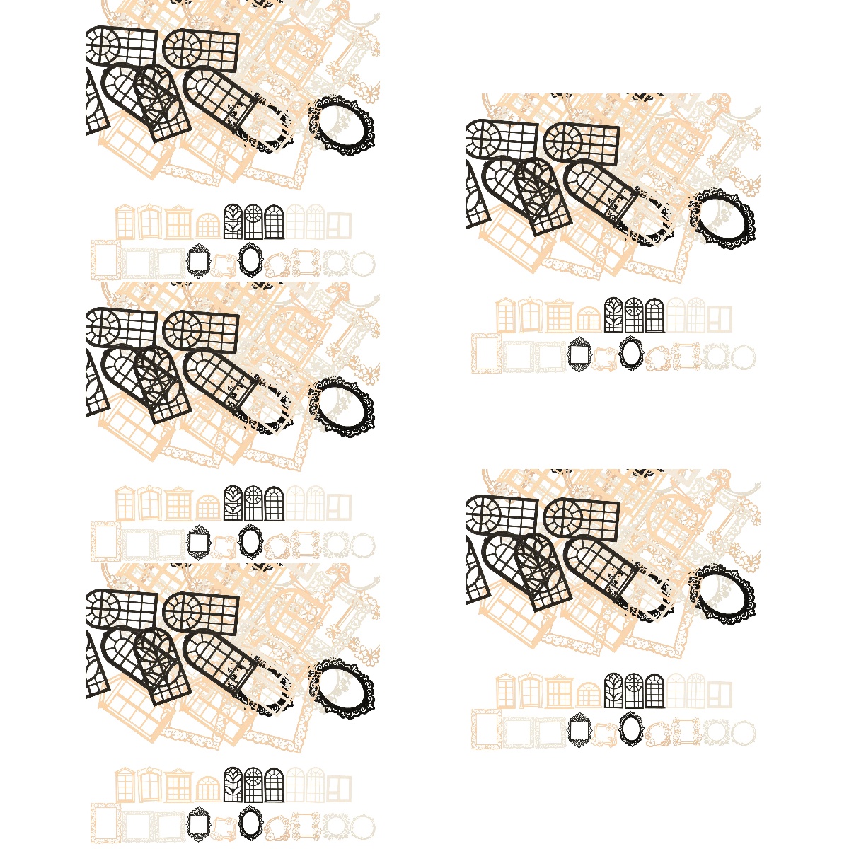 Hollow Material Paper Decorative Stickers Collection Scrapbook Craft ...