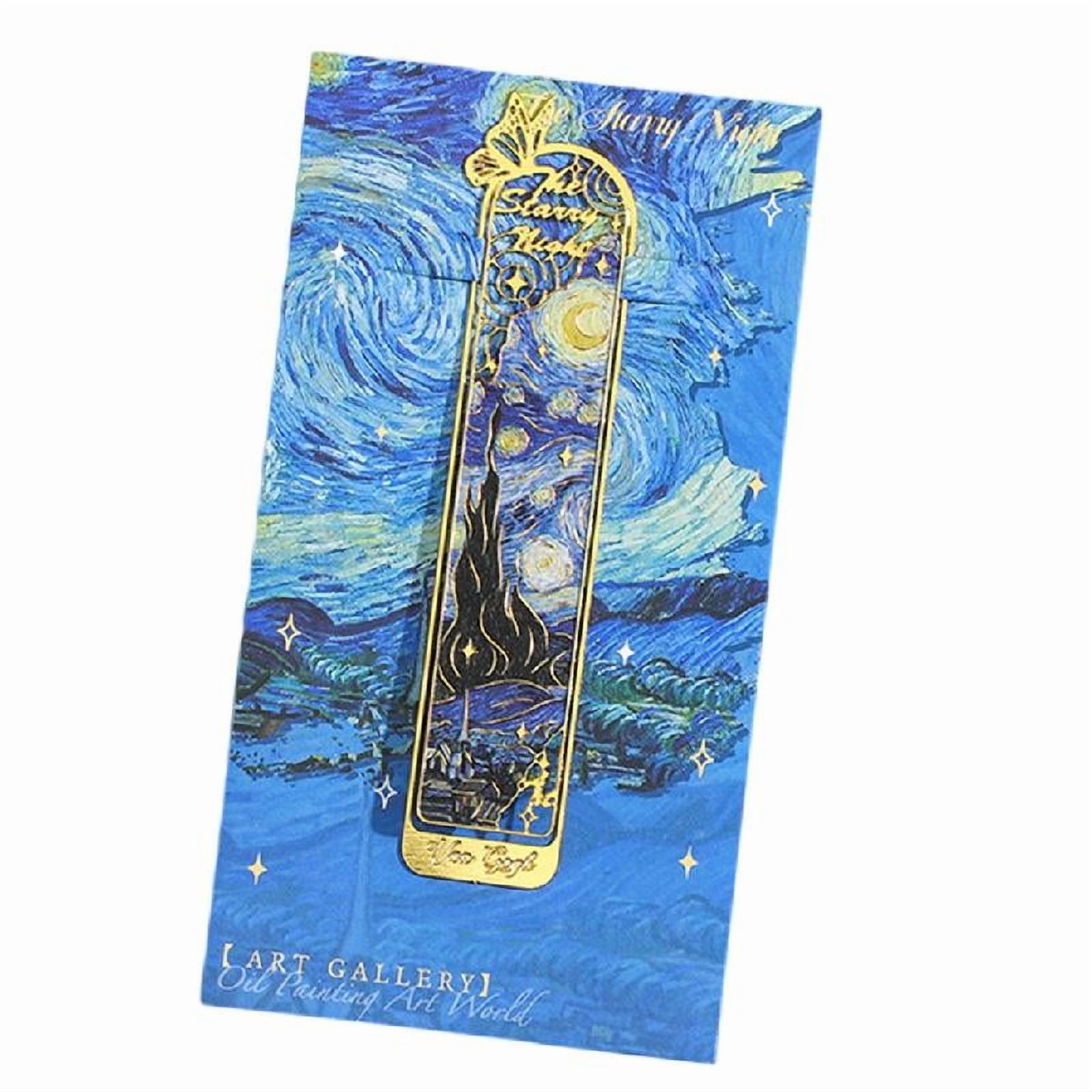 Hollow Metal Bookmarks Book Page Marker Oil Painting Theme Bookmarks ...
