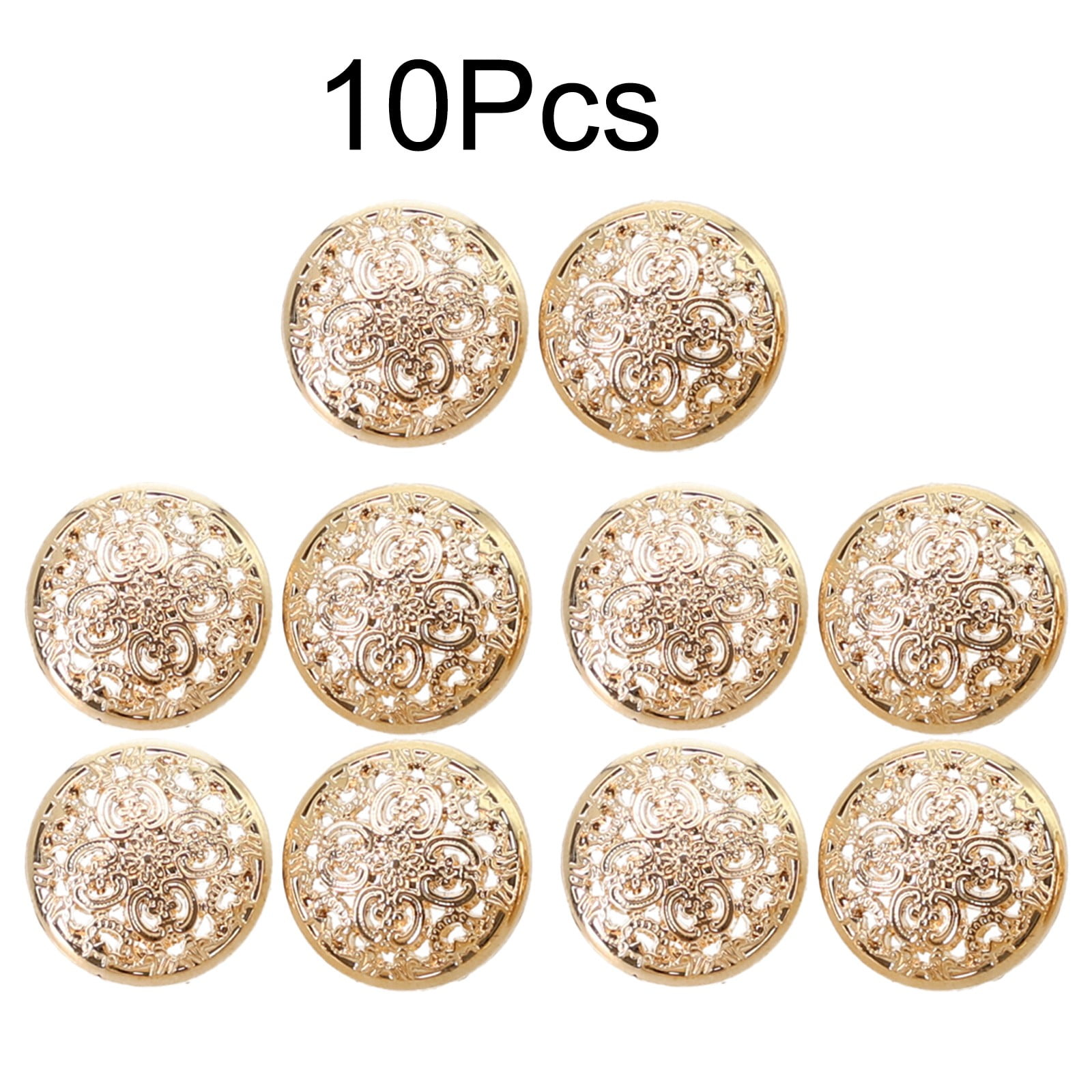 Hollow Metal Buttons Buttons Hollow Buttons Hollow Carved Sewing Round ...