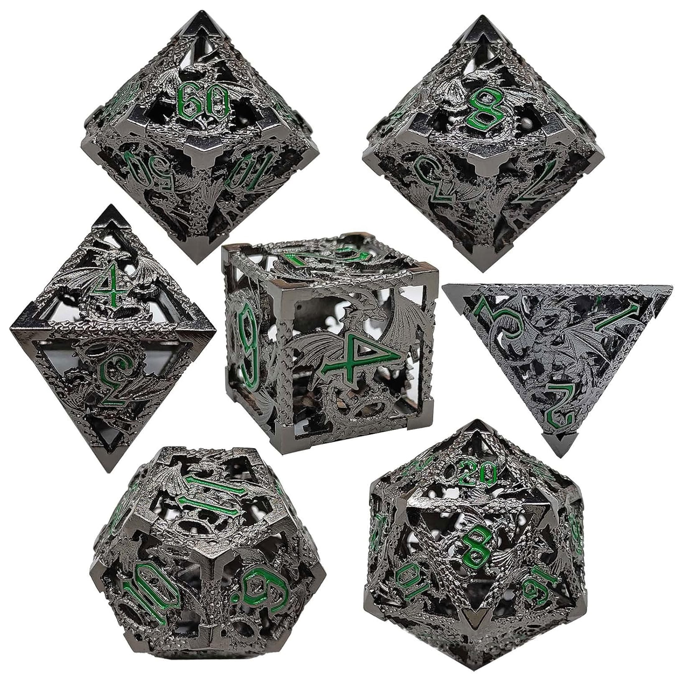 Hollow Metal DND Dice Set, Dungeons and Dragons Accessories, D4 D8 D10 ...