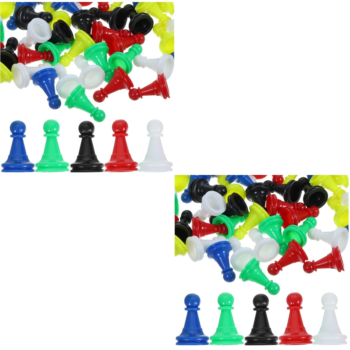 Hollow Plastic Checkers Kids Practical Game Tokens Board Pawns ...