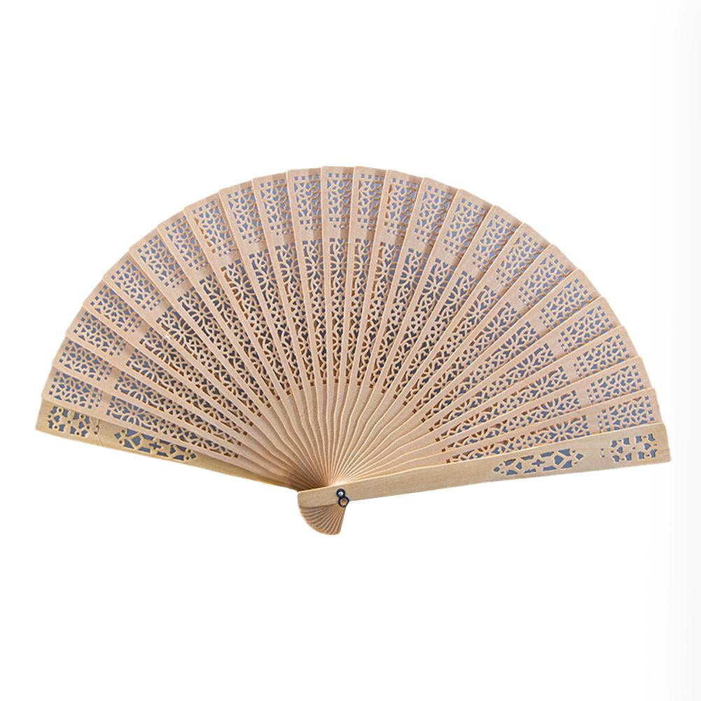 Hollow Sandalwood Fan for Weddings and Events - Elegant Full Flush Wood ...