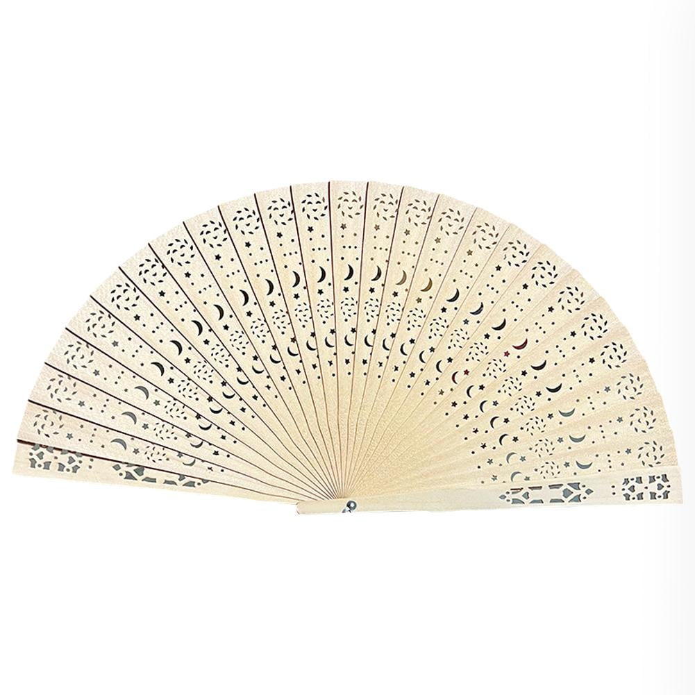 Hollow Sandalwood Fan for Weddings and Events - Elegant Full Flush Wood ...