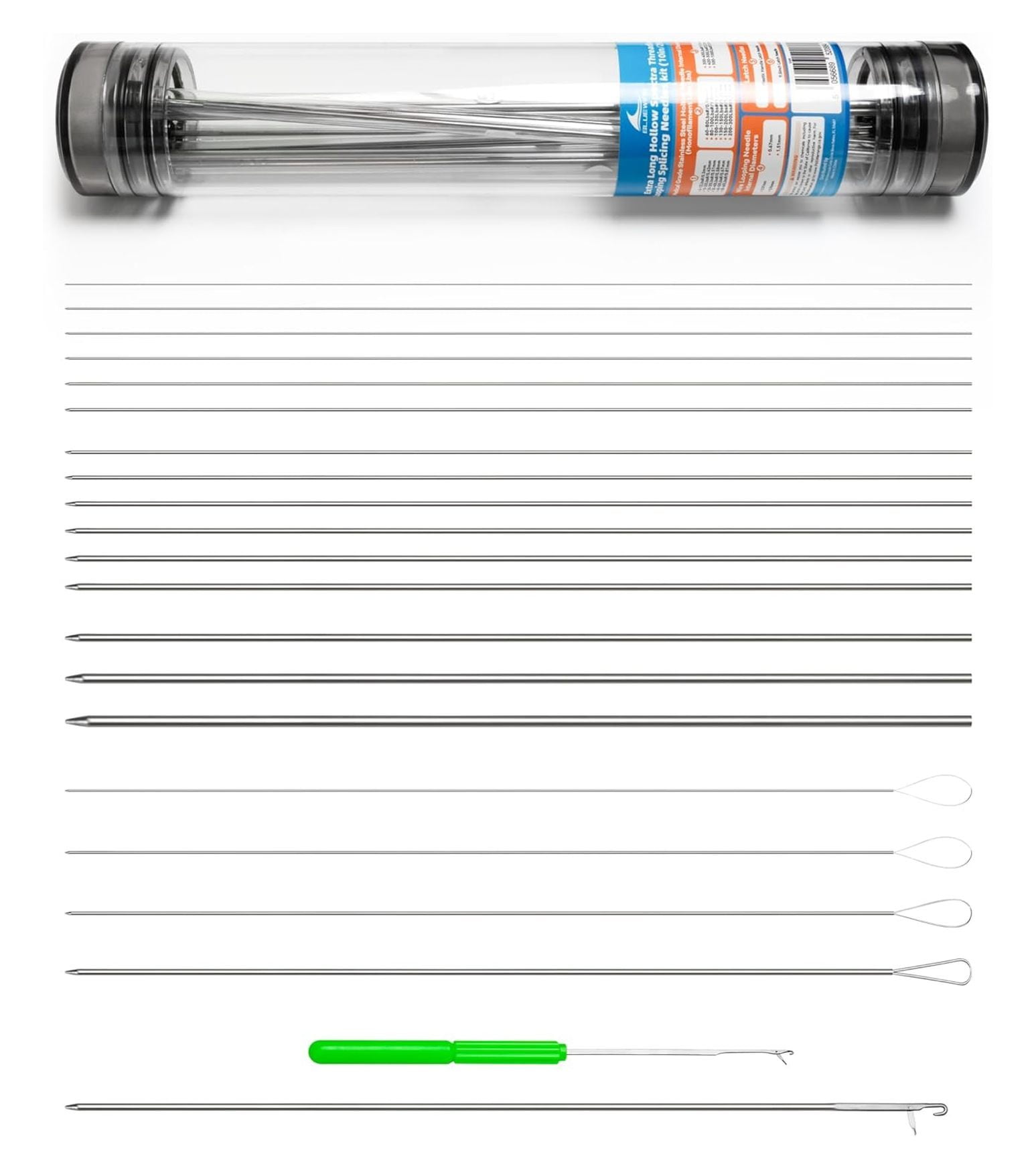 Hollow Spectra Threading Looping Splicing Needles Kit 21pcs Stainless ...