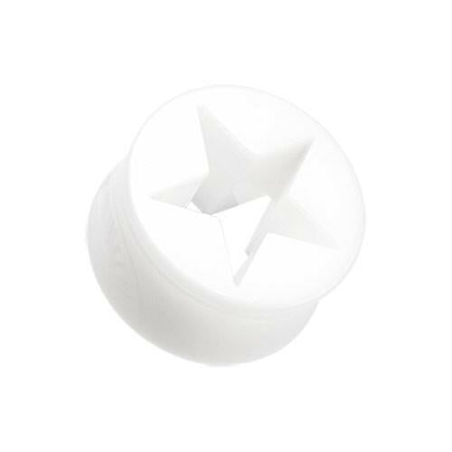 Hollow Star Double Flared Ear Gauge Plug - Walmart.com