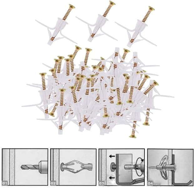 Hollow-Wall Anchor Assortment Expansion Drywall Anchor Kit Plasterboard ...