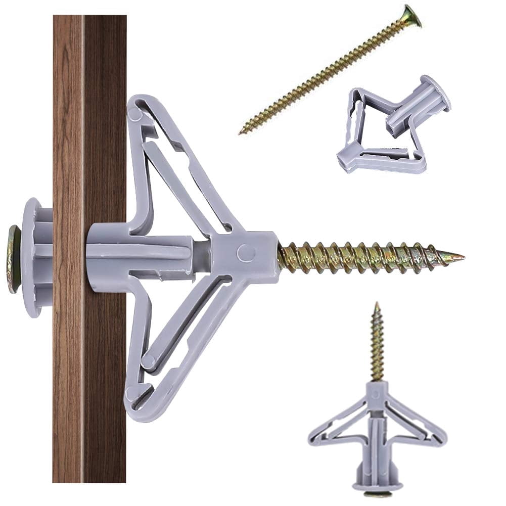 Hollow-Wall Anchors, Drywall Anchor Kit with Screws, Self-Drilling ...