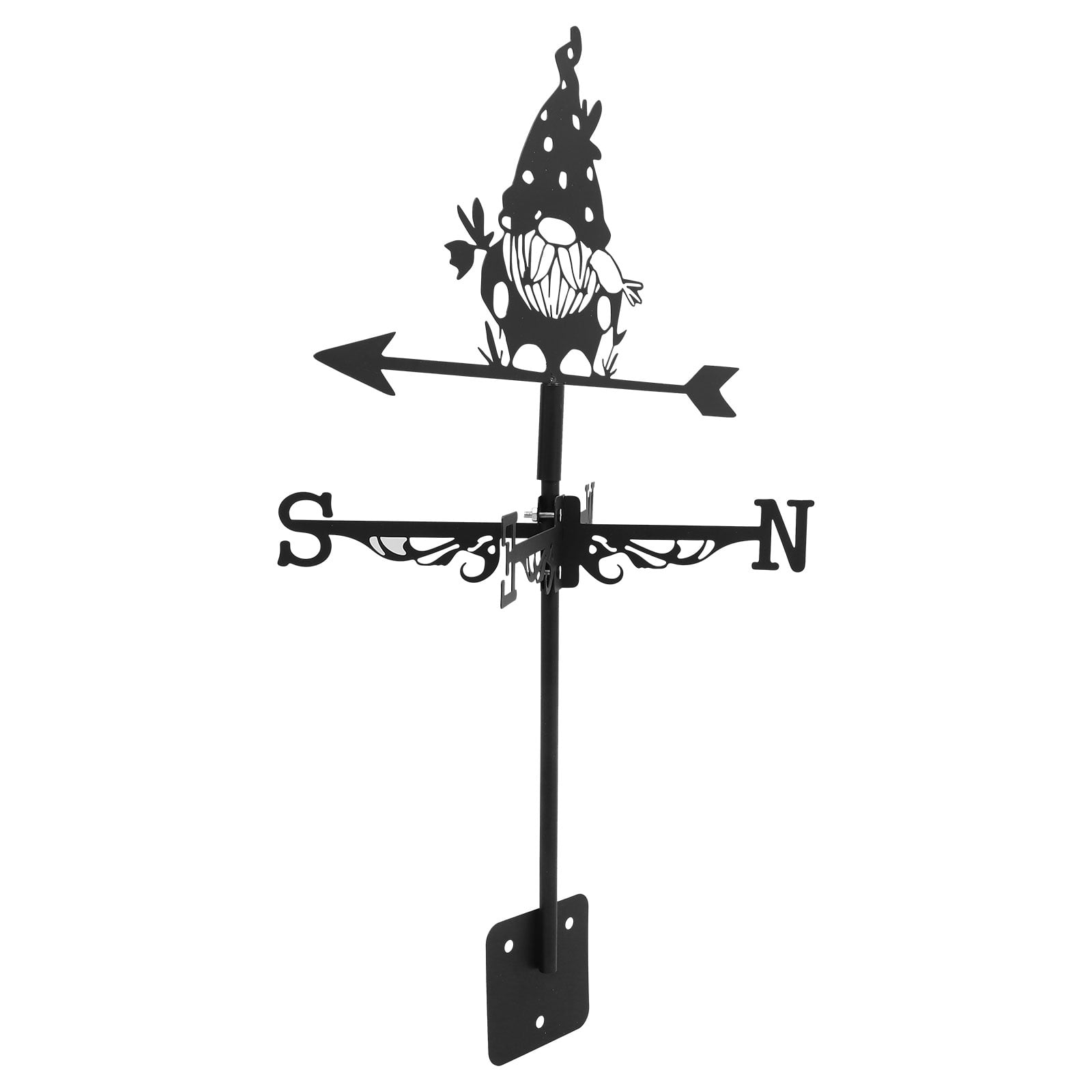 Lawn Weathervane Gnome Vanes Wind Wheel Decorative Garden Black ...