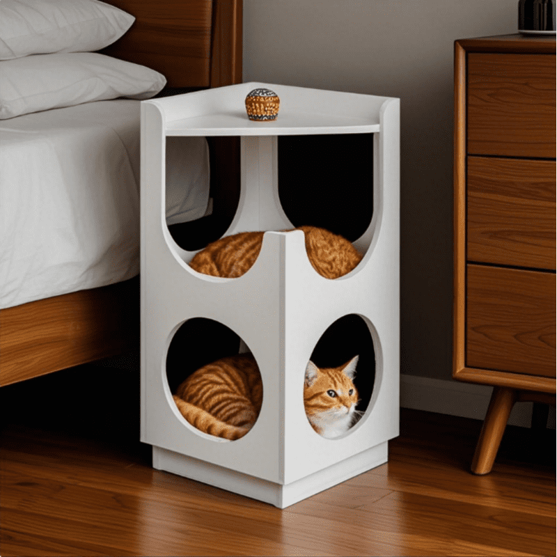 Hollow design multifunctional double-layer cat station, suitable for ...