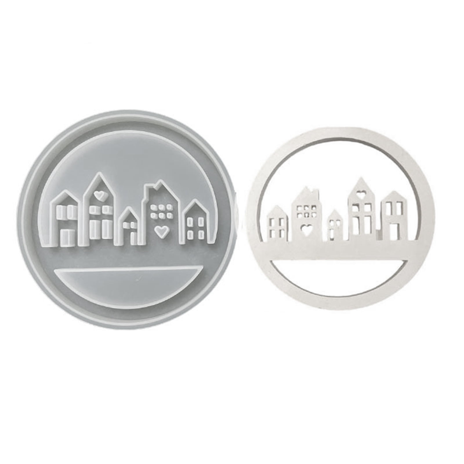 Hollow out House Wreath Resins Molds, Wreath Silicones Molds for Making ...