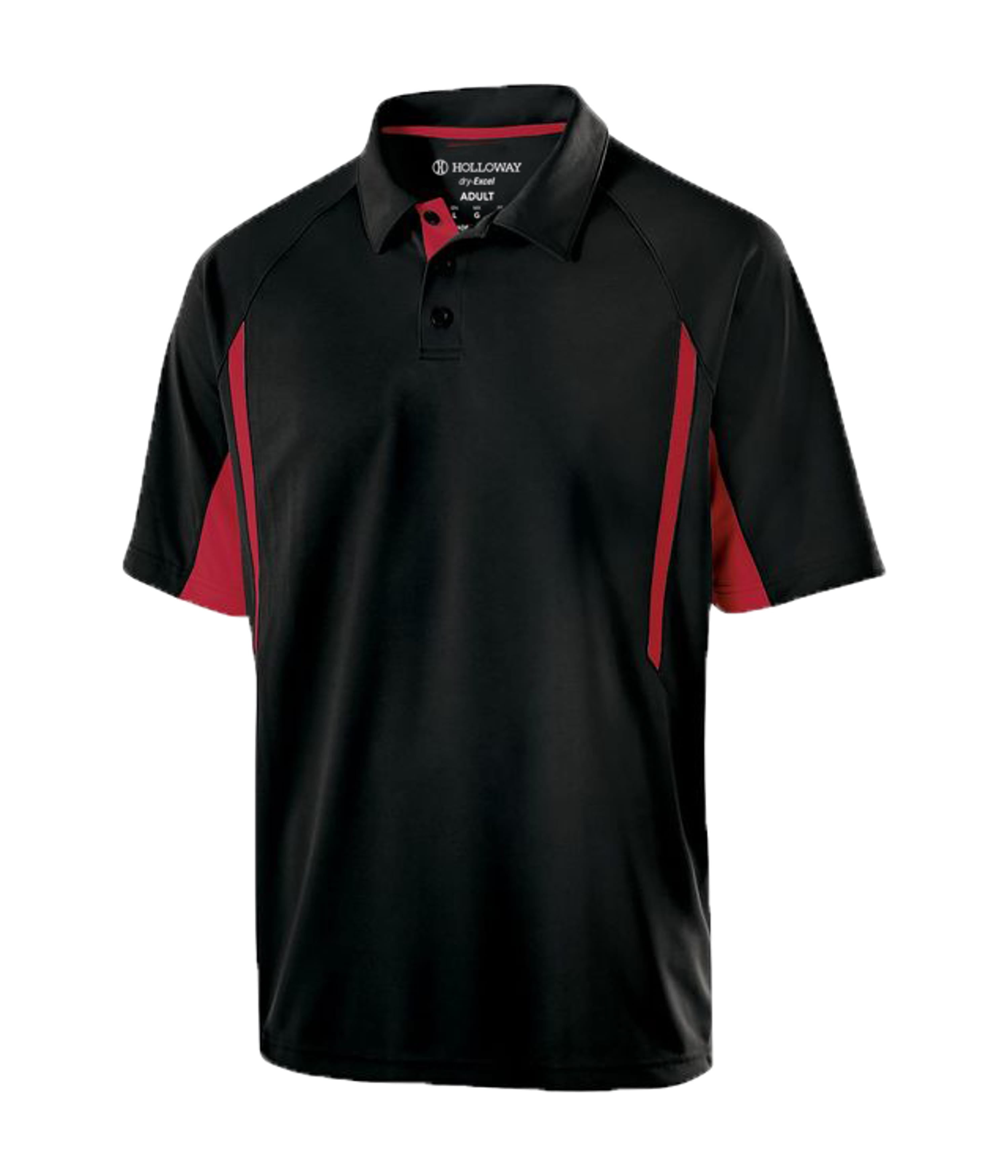 Holloway Sportswear 3XL Avenger Polo Black/Scarlet 222530 - Walmart.com