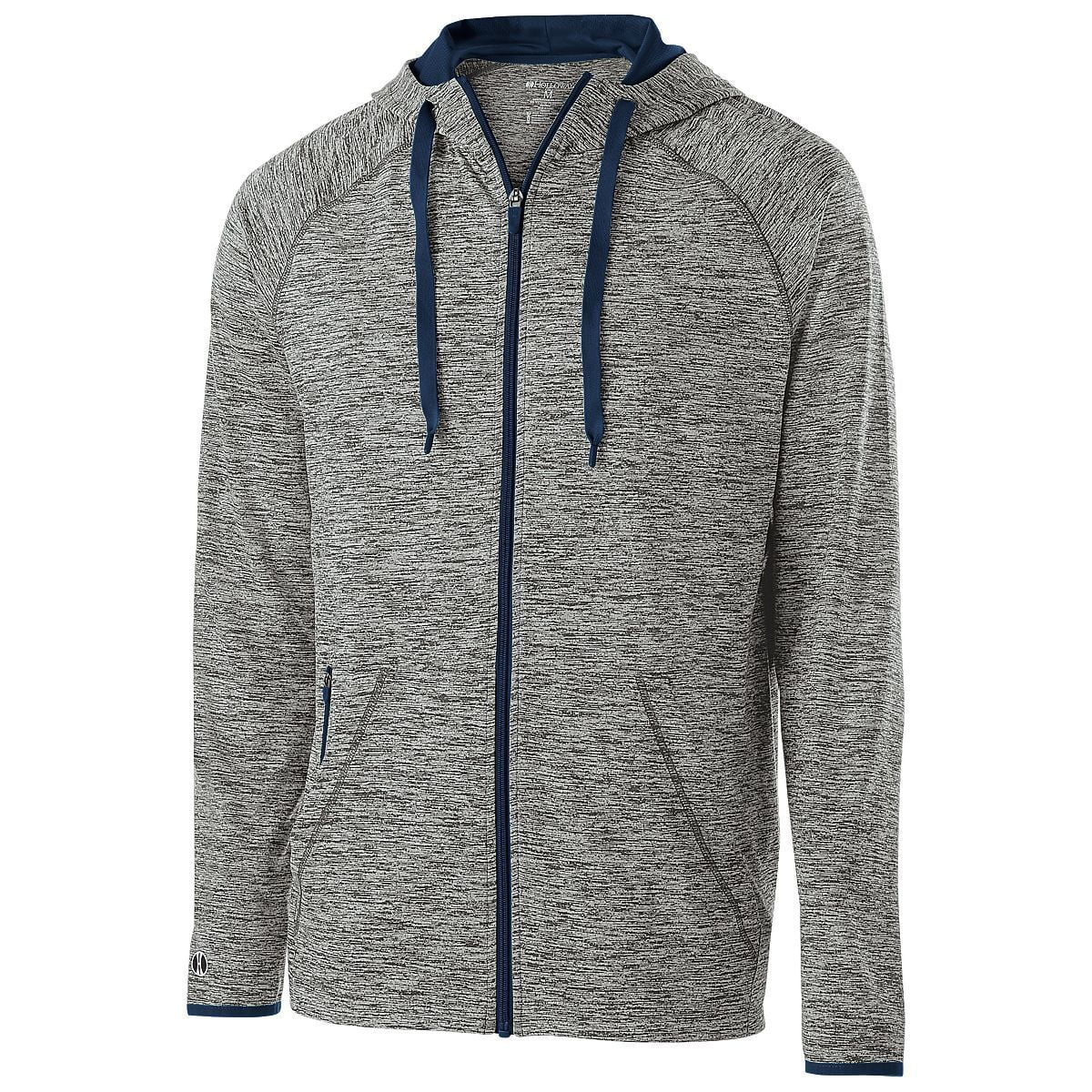 Holloway Sportswear 4XL Force Full Zip Jacket Carbon Heather/Navy ...