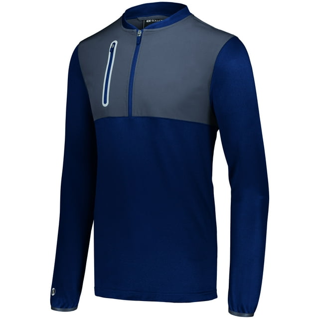 Holloway Sportswear L Weld Hybrid Pullover Navy/Carbon 229596 - Walmart.com