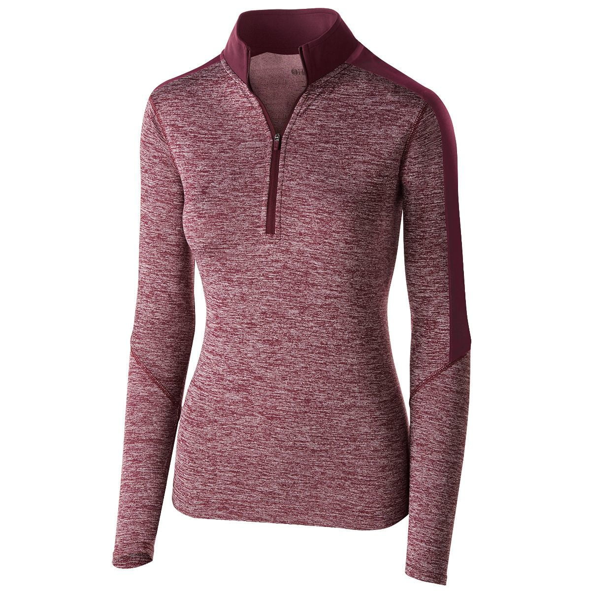 Holloway Sportswear M Womens Electrify 1/2 Zip Pullover Maroon Heather ...