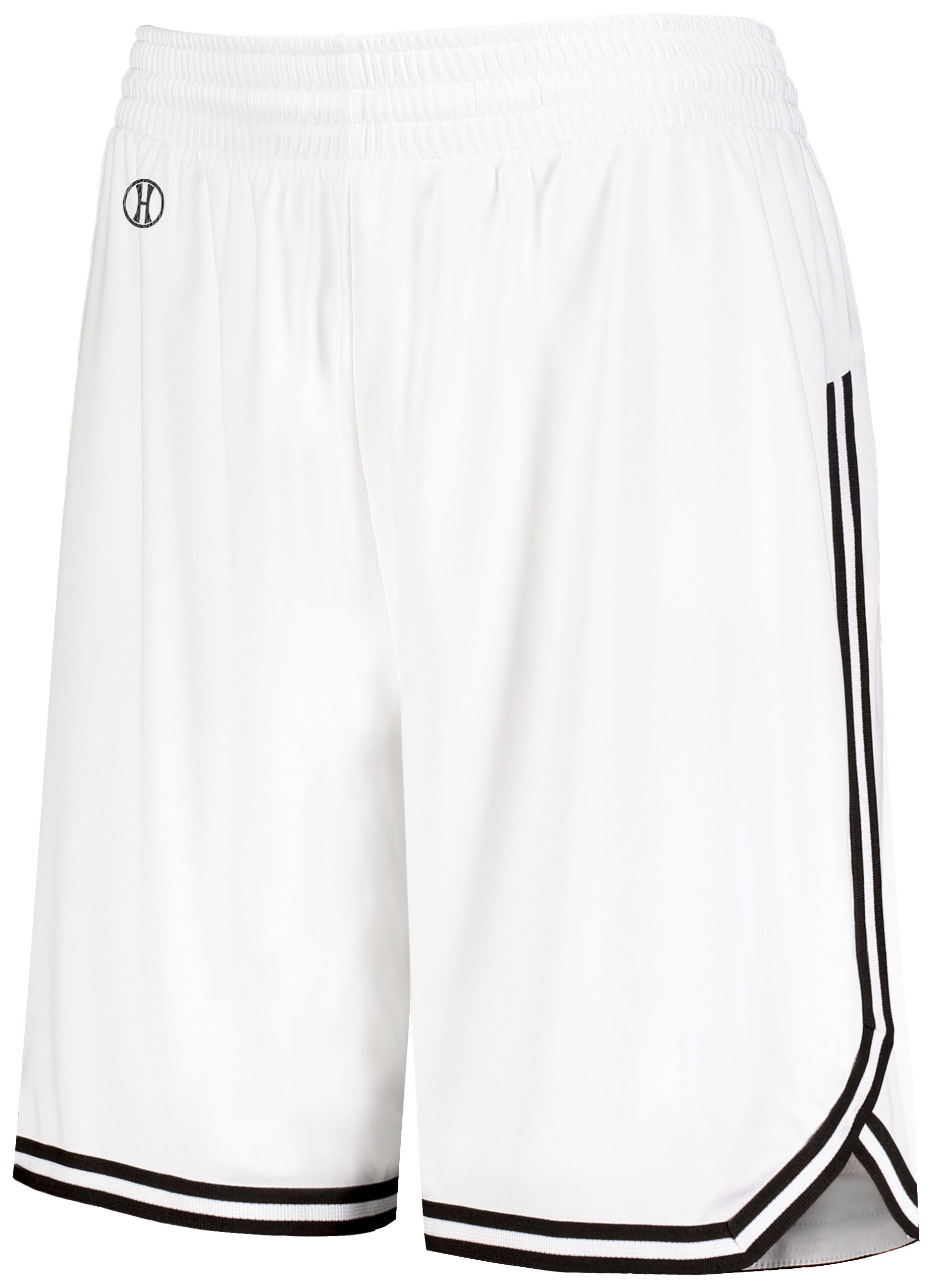 Holloway Sportswear S Womens RETRO BASKETBALL SHORTS White/Black 224377 ...