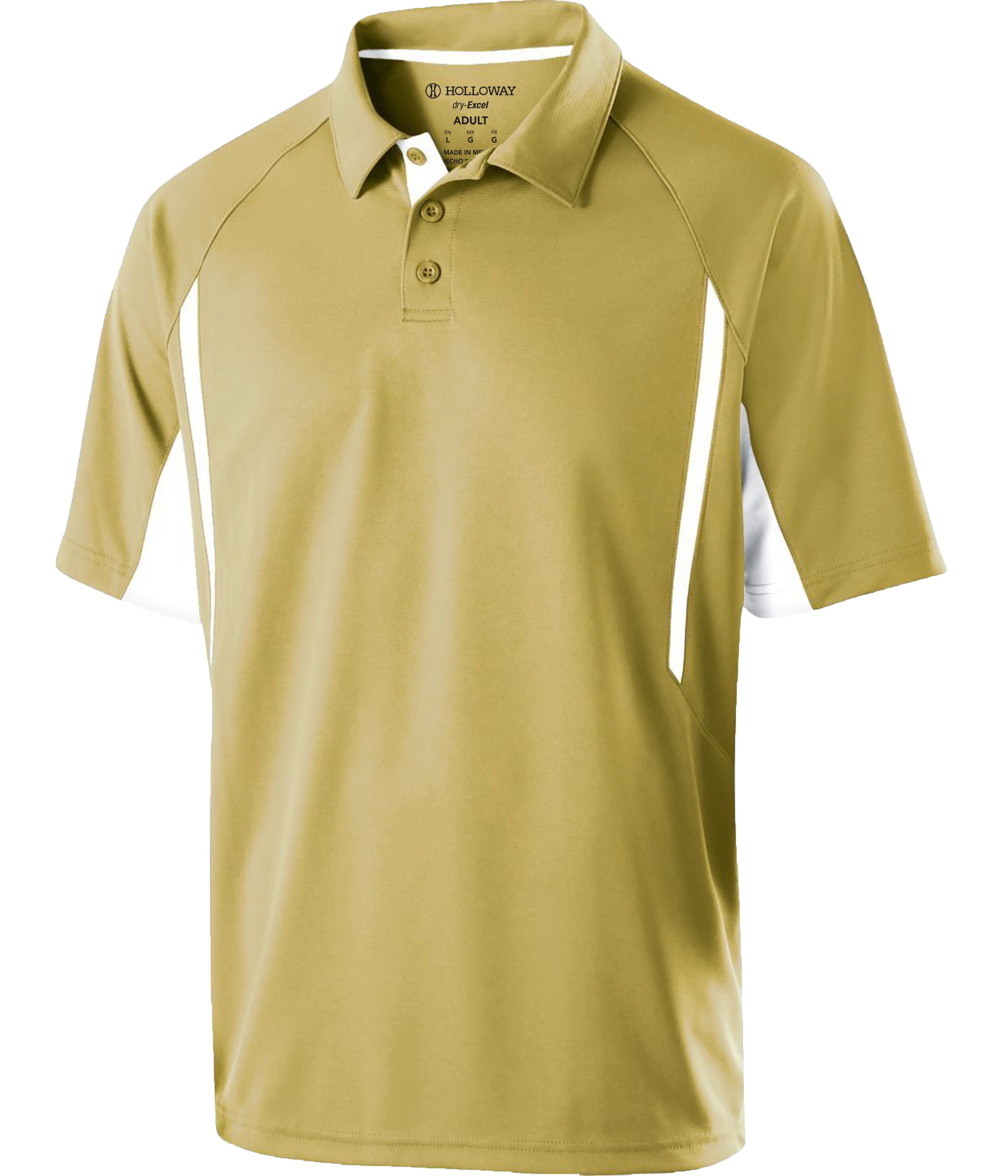 Holloway Sportswear XL Avenger Polo Vegas Gold/White 222530 - Walmart.com